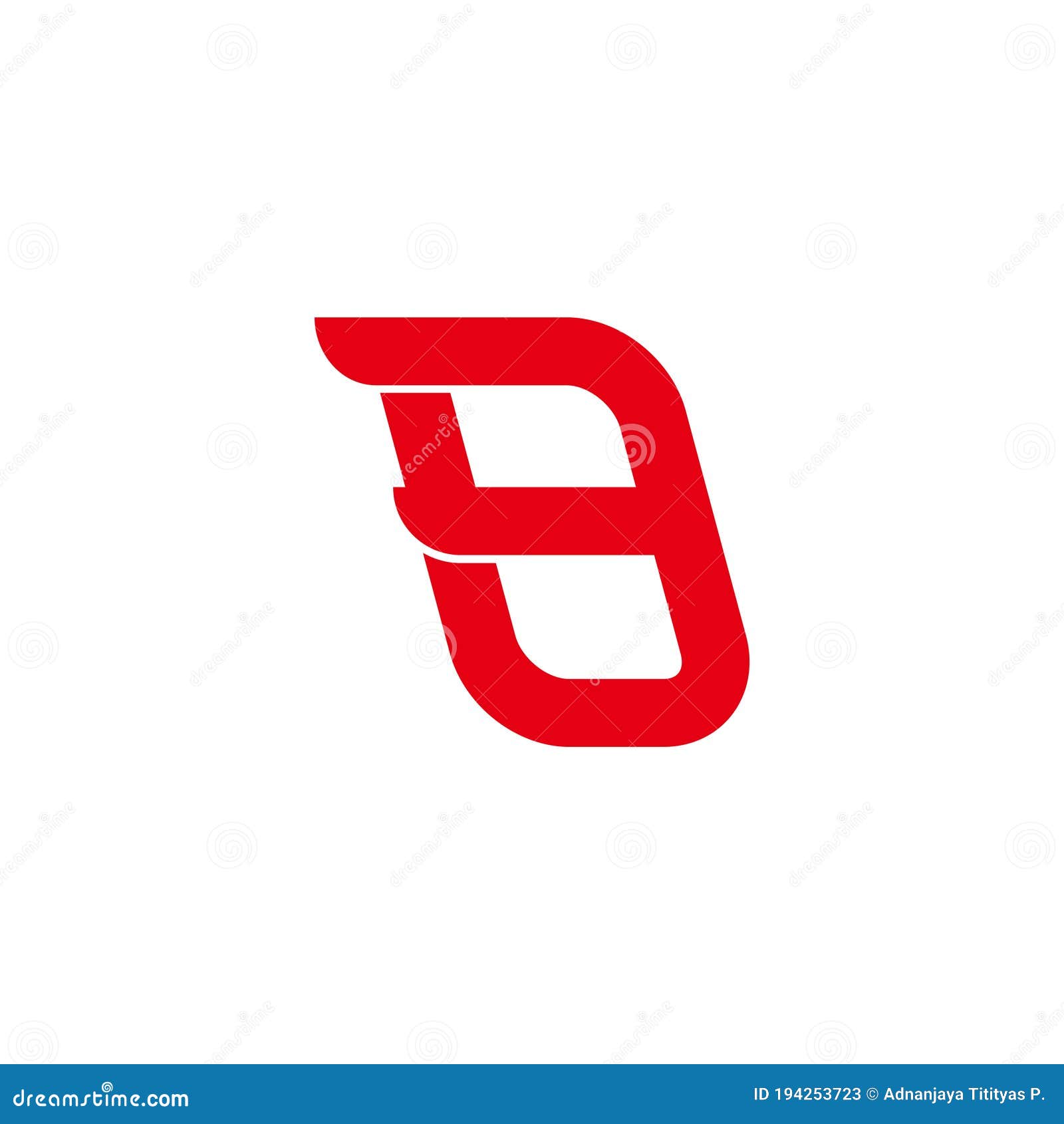 Abstract Letter 8b Simple Geometric Run Design Logo Vector Stock Vector ...