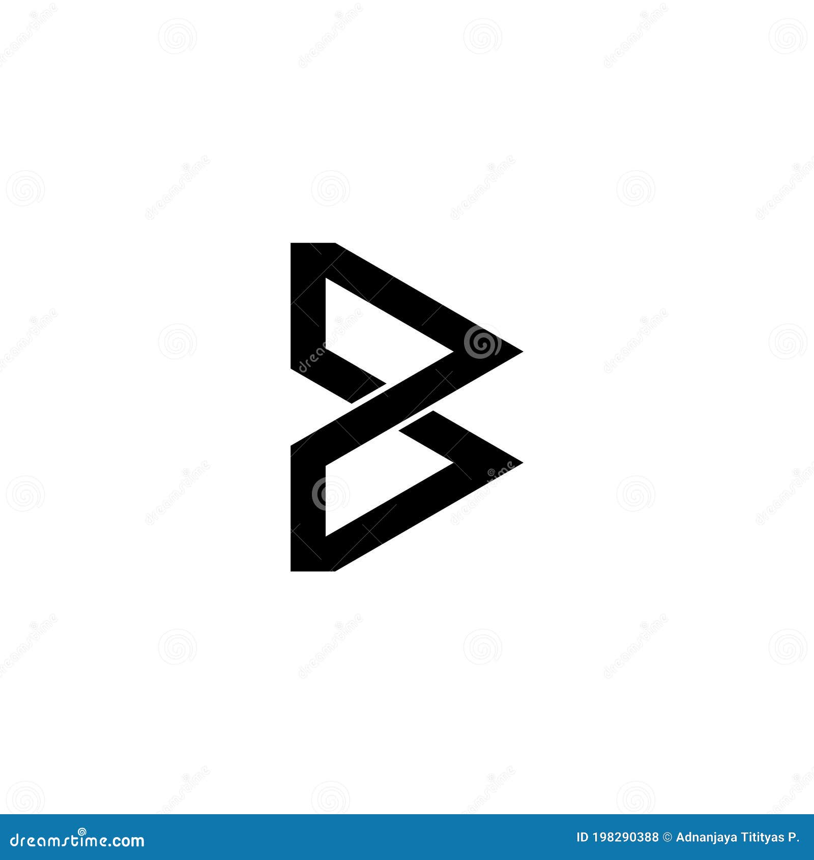 Abstract Letter B Simple Infinity Lines Overlap Logo Vector Stock ...