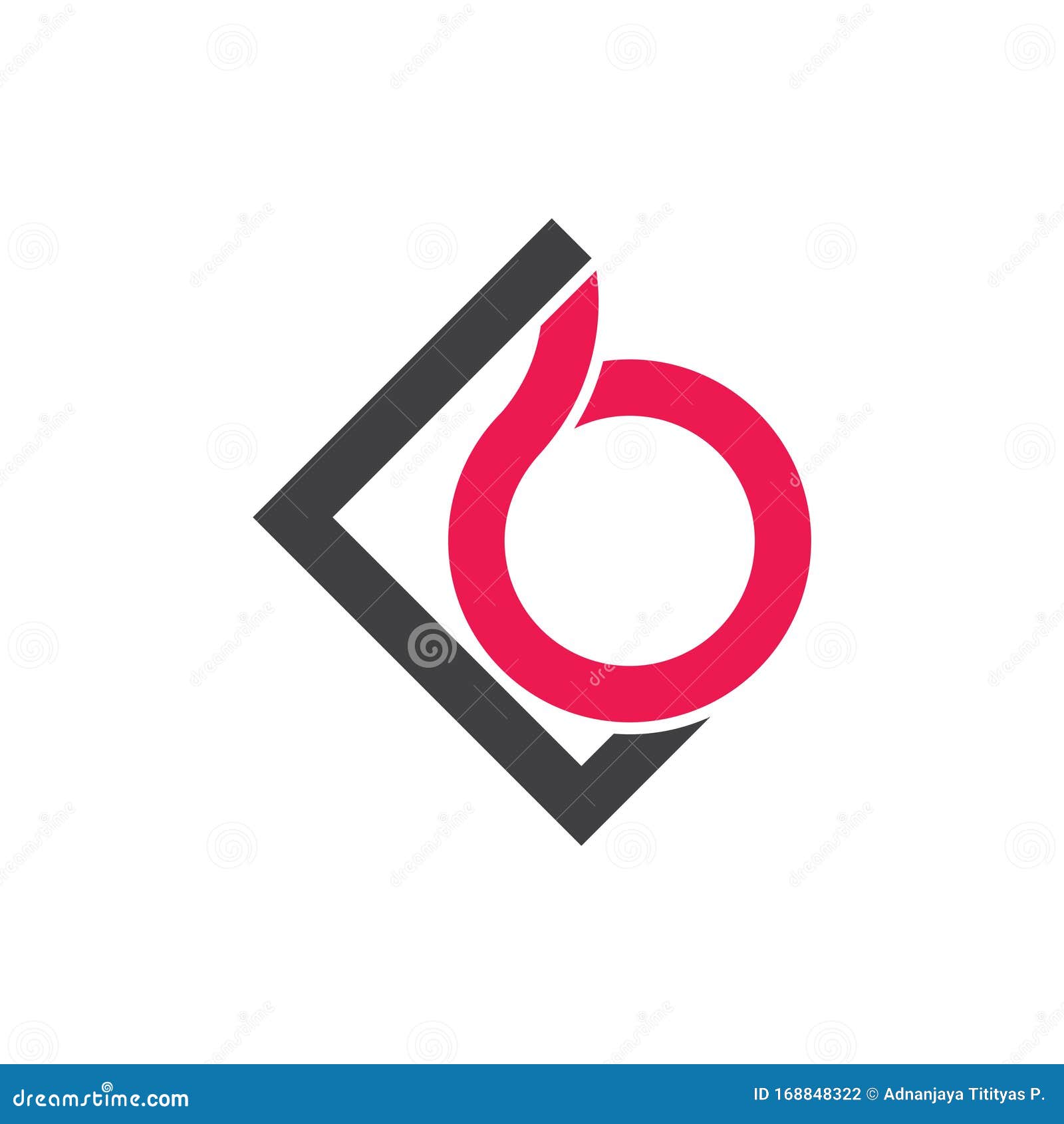 Abstract Letter B Square Frame Logo Vector Stock Vector - Illustration ...