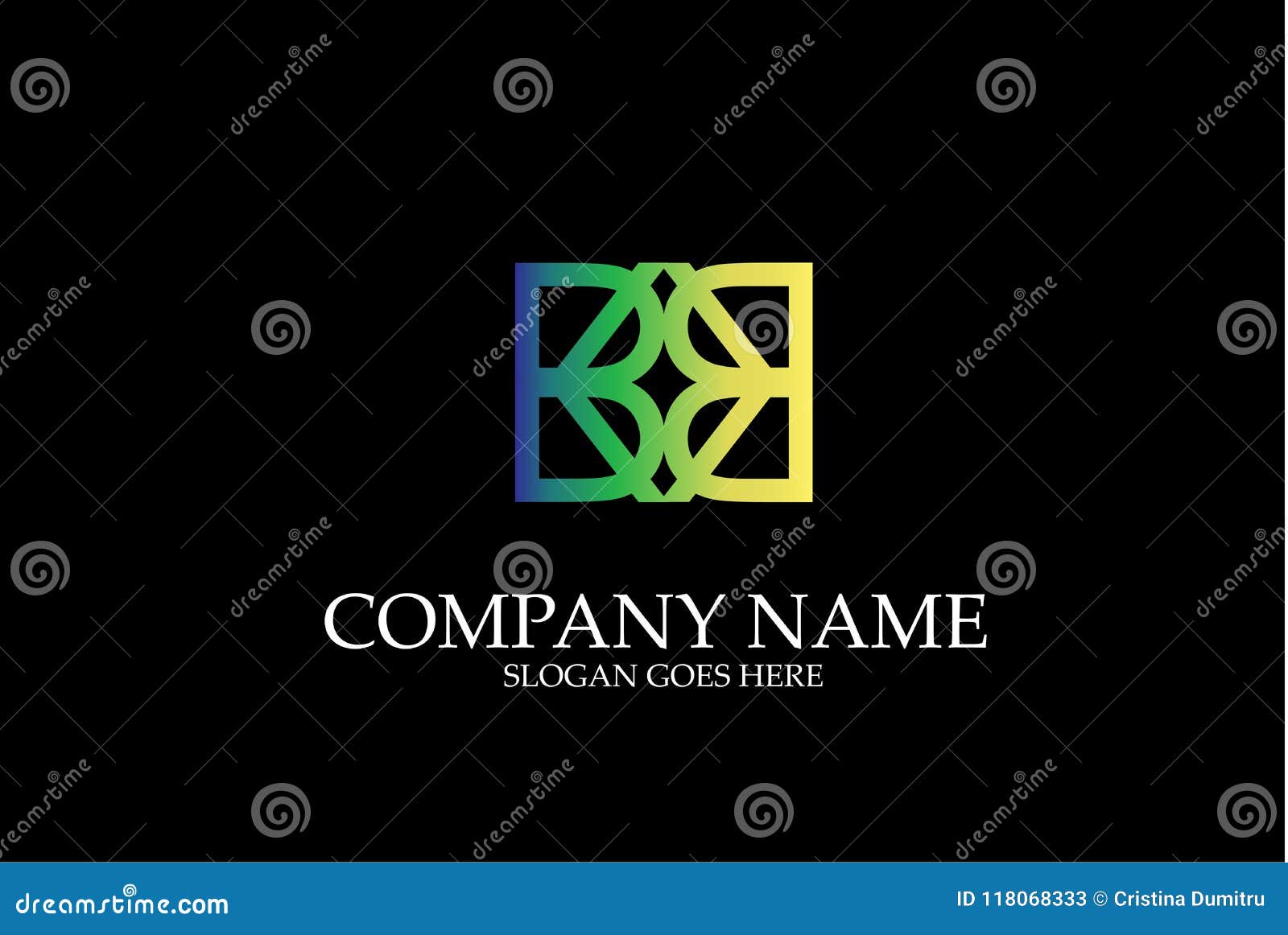 Abstract Letter BB Colorful Vector Logotype Template Design. Stock ...