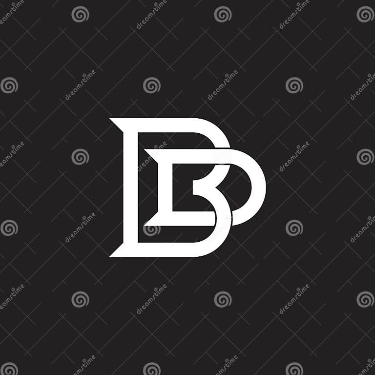 Abstract Letter Bd Overlapping Line Design Logo Vector Stock Vector ...