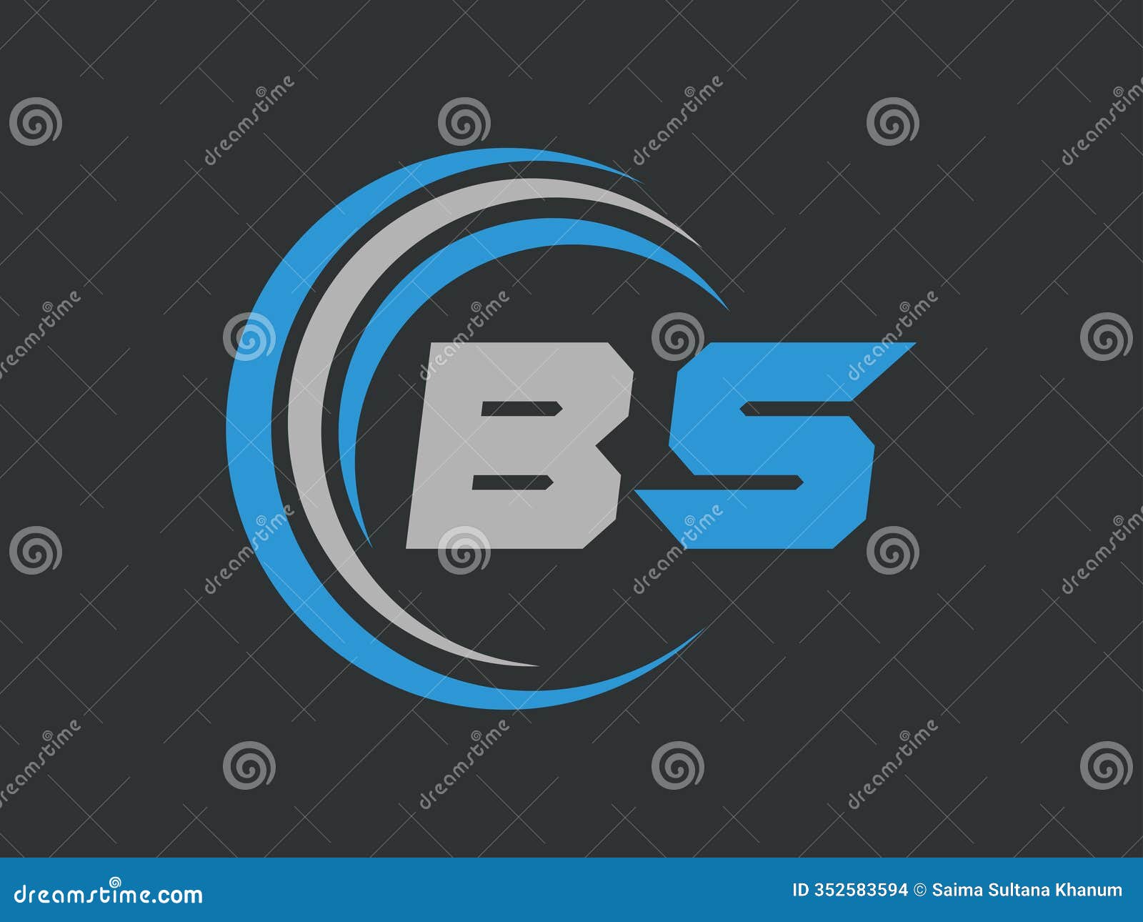 Abstract Letter BS Logo Design. BS Initial Logo Design Monogram for ...