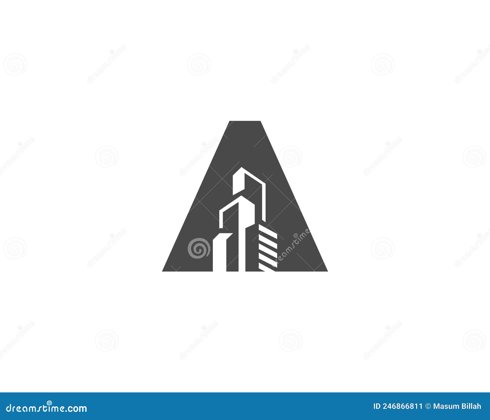 Abstract Letter a Building Logo Design. Stock Vector - Illustration of ...
