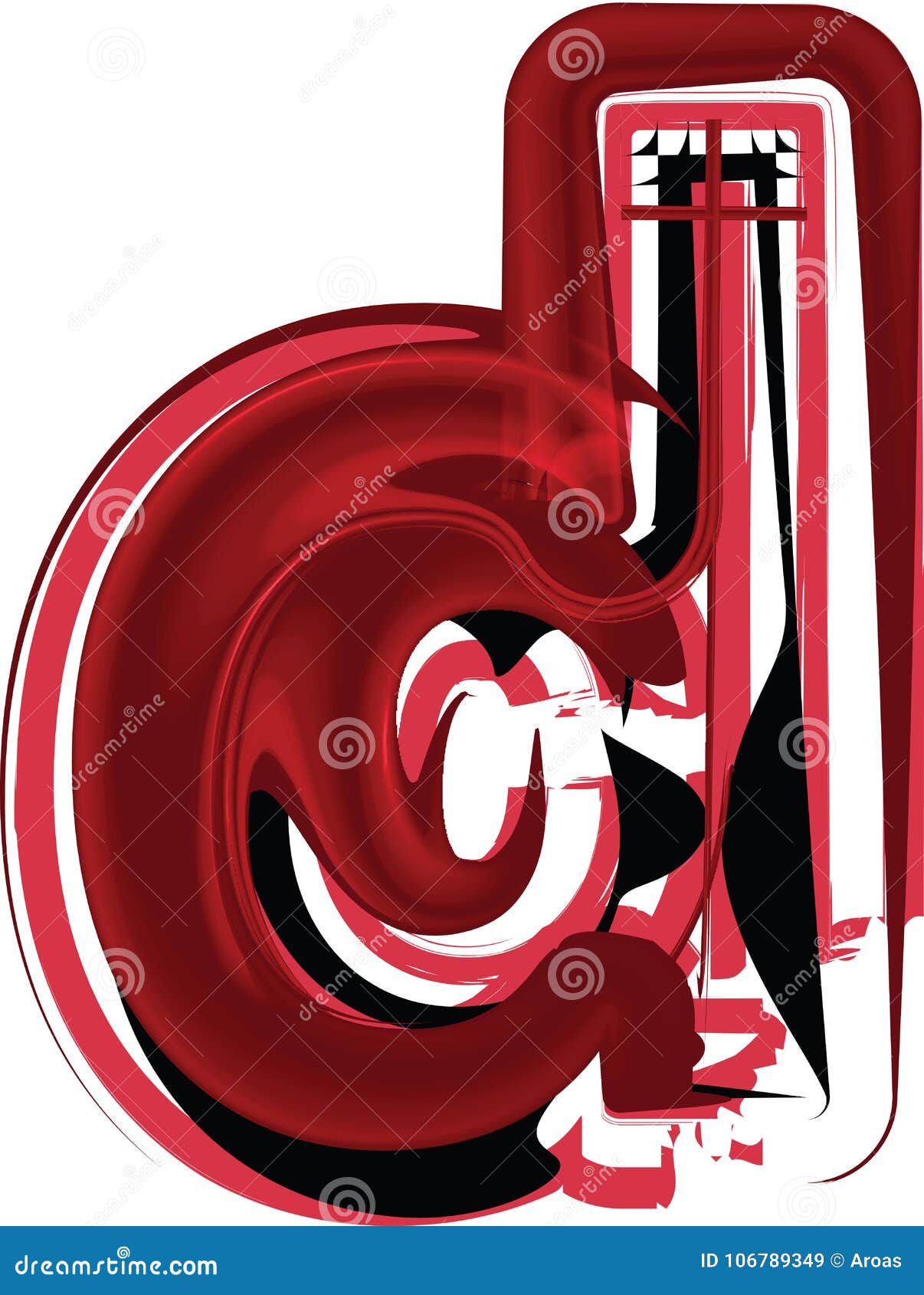 Abstract Letter d stock vector. Illustration of frame - 106789349