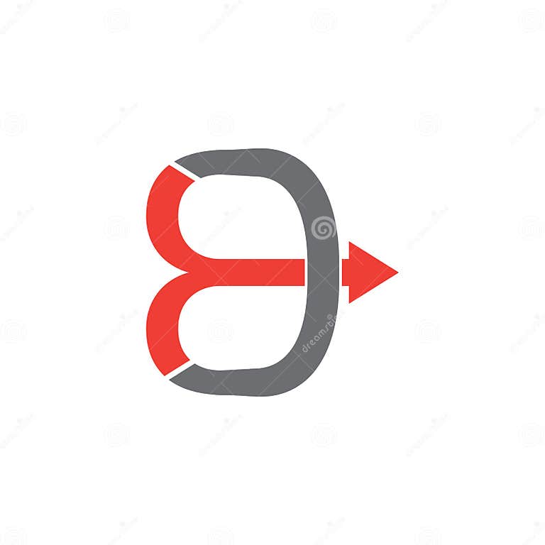 Abstract Letter D Bow Arrow Overlapping Logo Vector Stock Vector ...