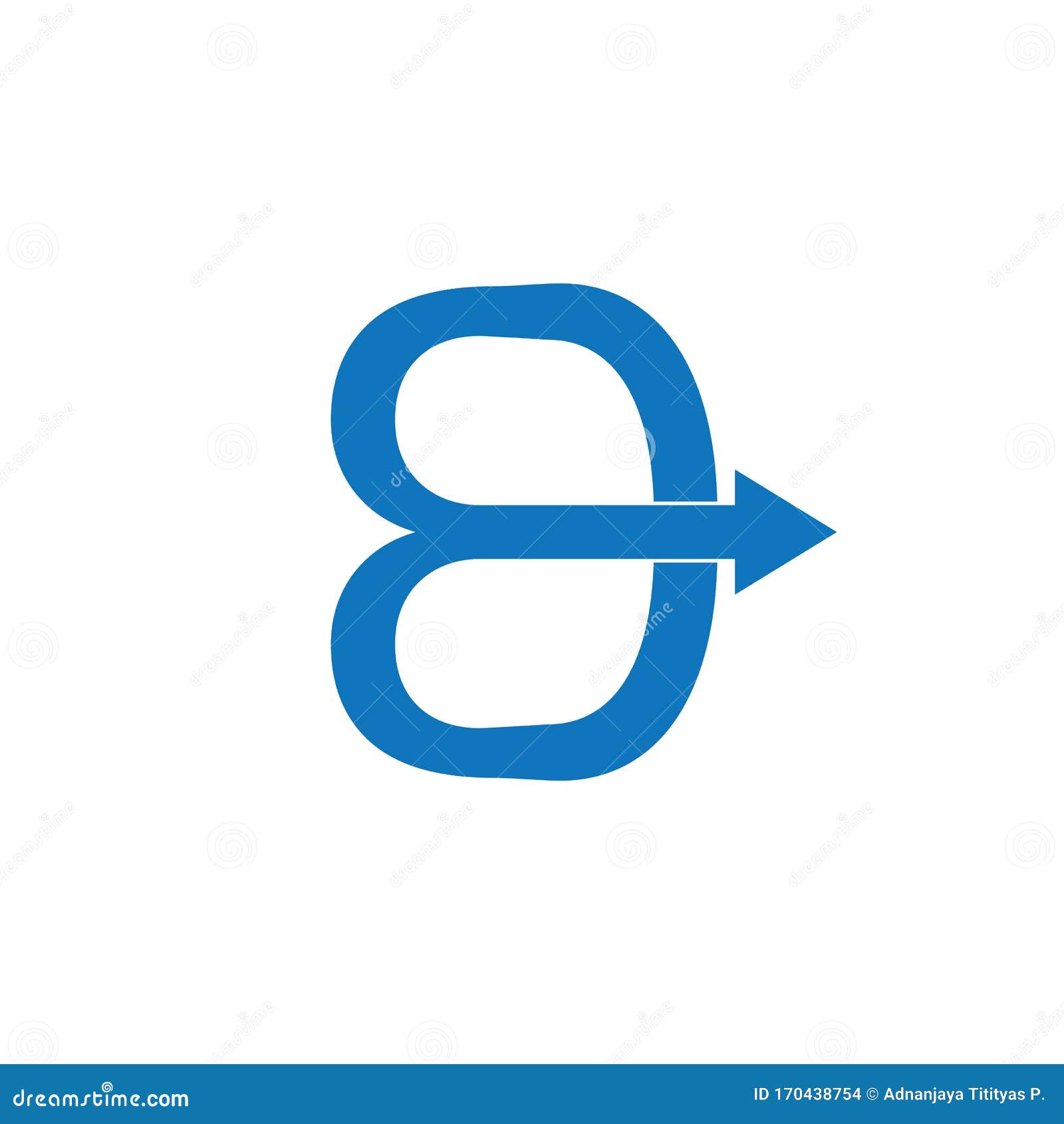 Abstract Letter D Bow Arrow Overlapping Logo Vector Stock Vector ...