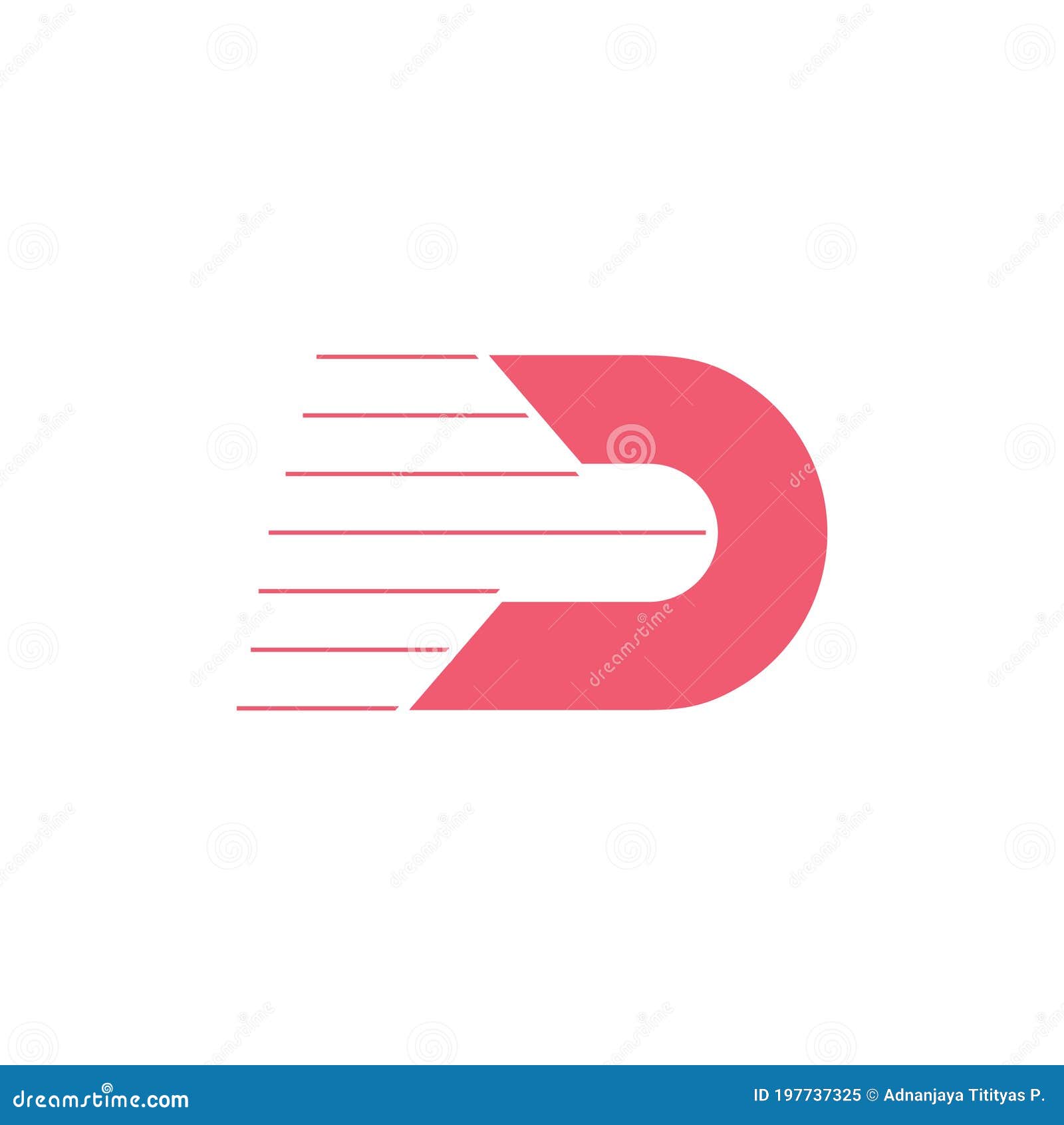 Abstract Letter D Fast Movement Logo Vector Stock Vector - Illustration ...