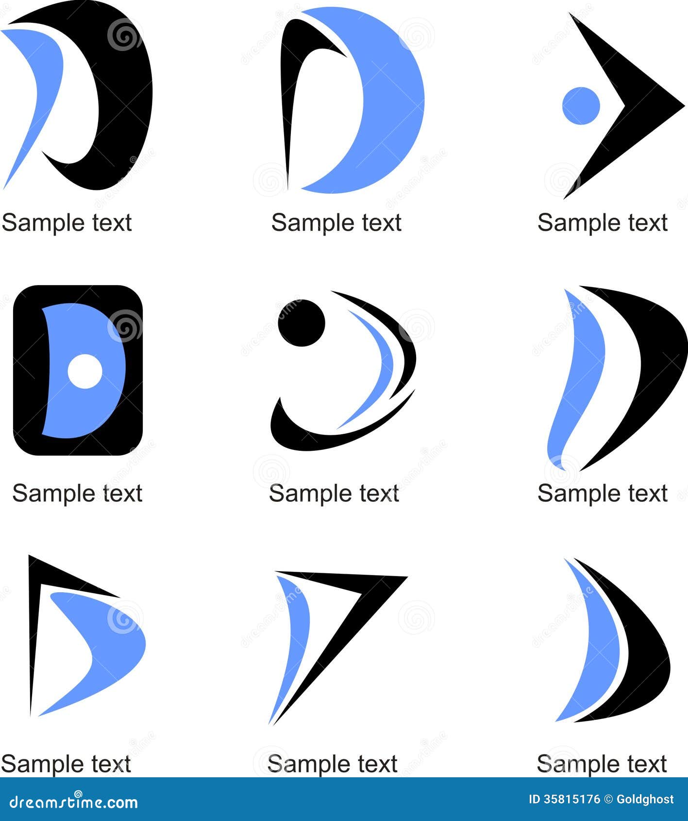Abstract letter D Logo stock vector. Illustration of commerce - 35815176