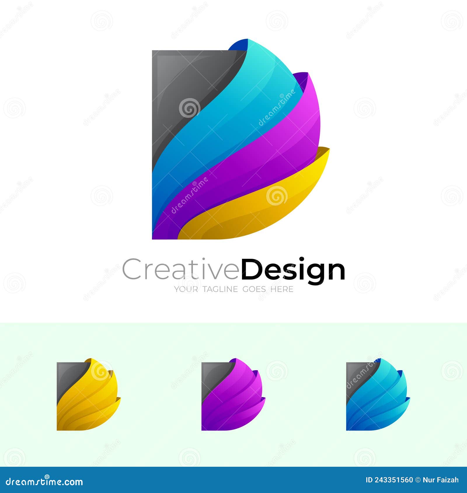 Abstract Letter D Logo and Modern Design Vector Stock Vector ...