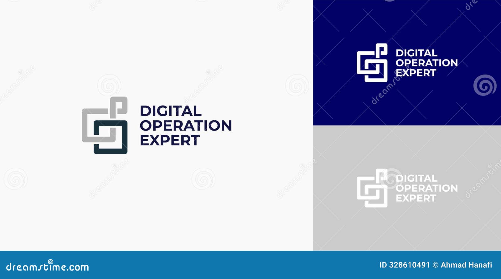 Abstract Letter D and O Connection Logo Design Stock Illustration ...