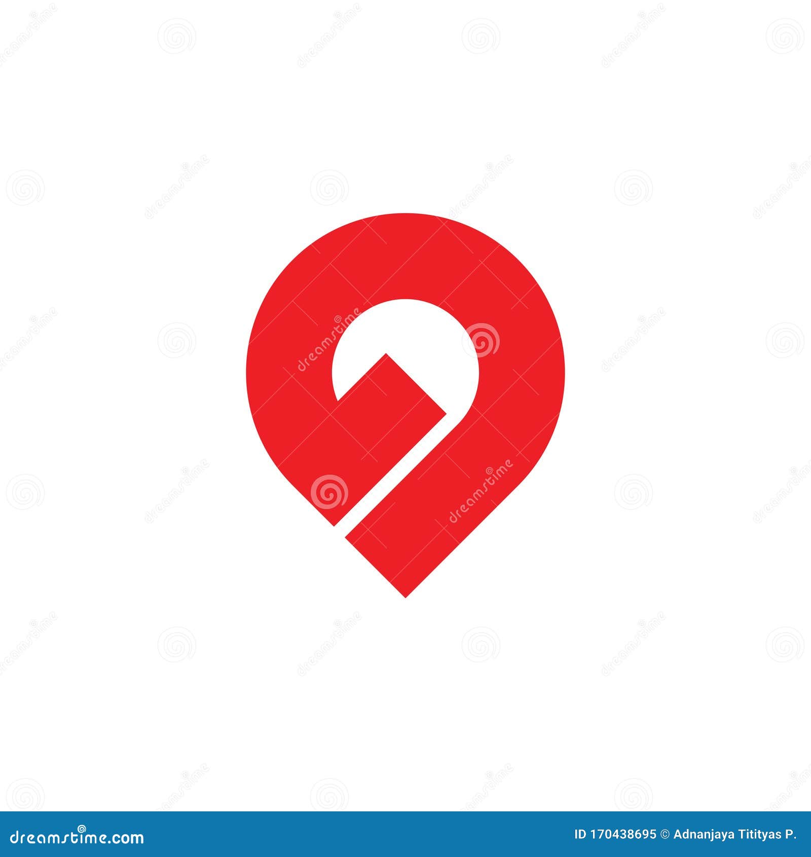 Abstract Letter D Pin Location Symbol Logo Vector Stock Vector ...