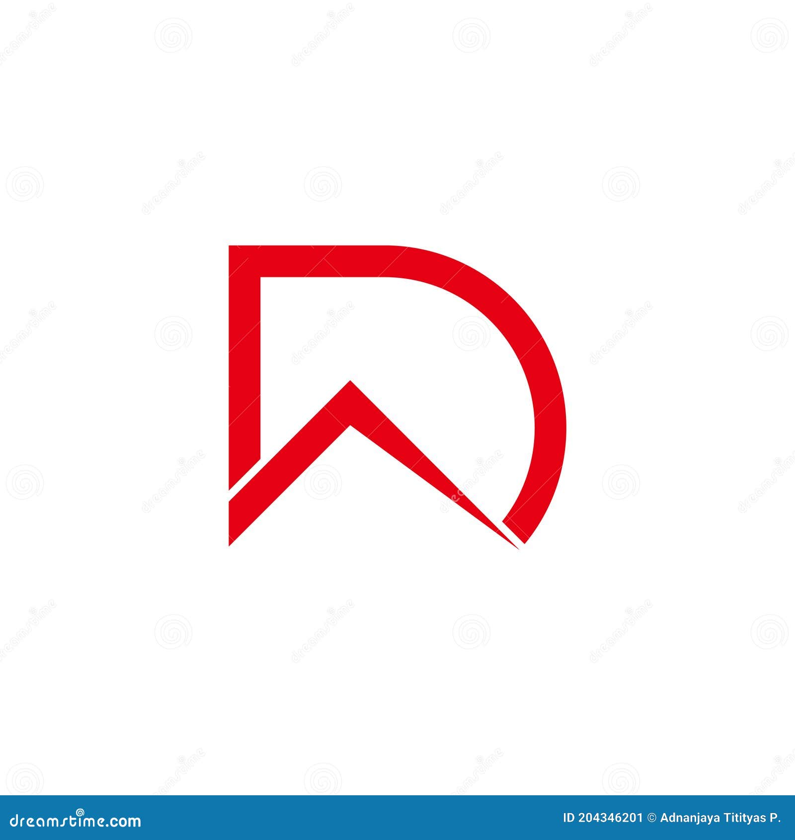 Abstract Letter D Simple Arrow Symbol Geometry Logo Vector Stock Vector ...