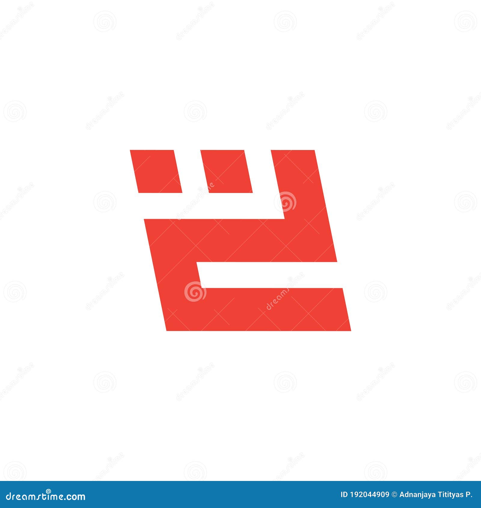 Abstract Letter 2d Symbol Geometric Simple Logo Vector Stock Vector ...