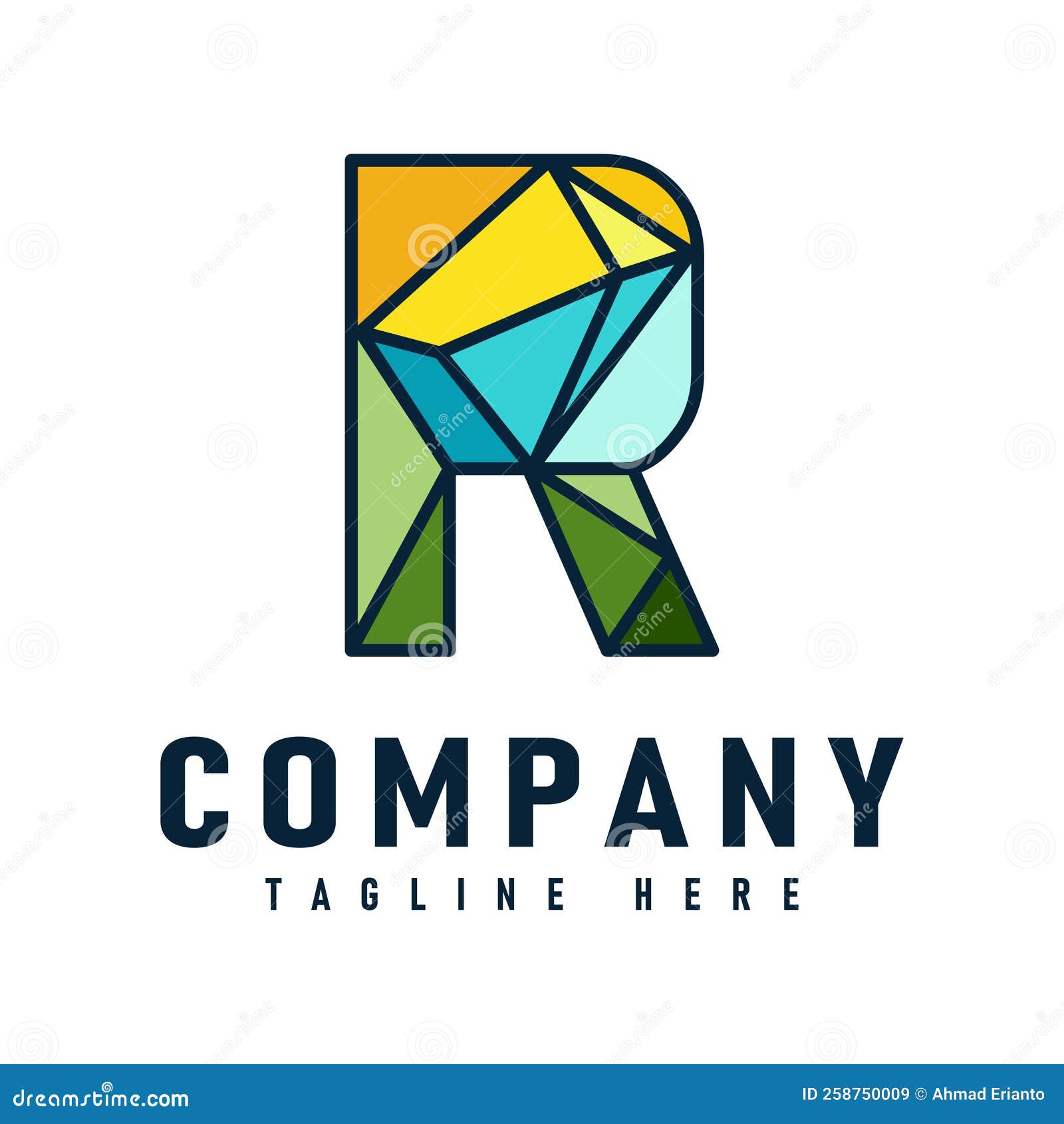 Abstract Letter Design Letter R Logo Design Template. Colorful Creative ...