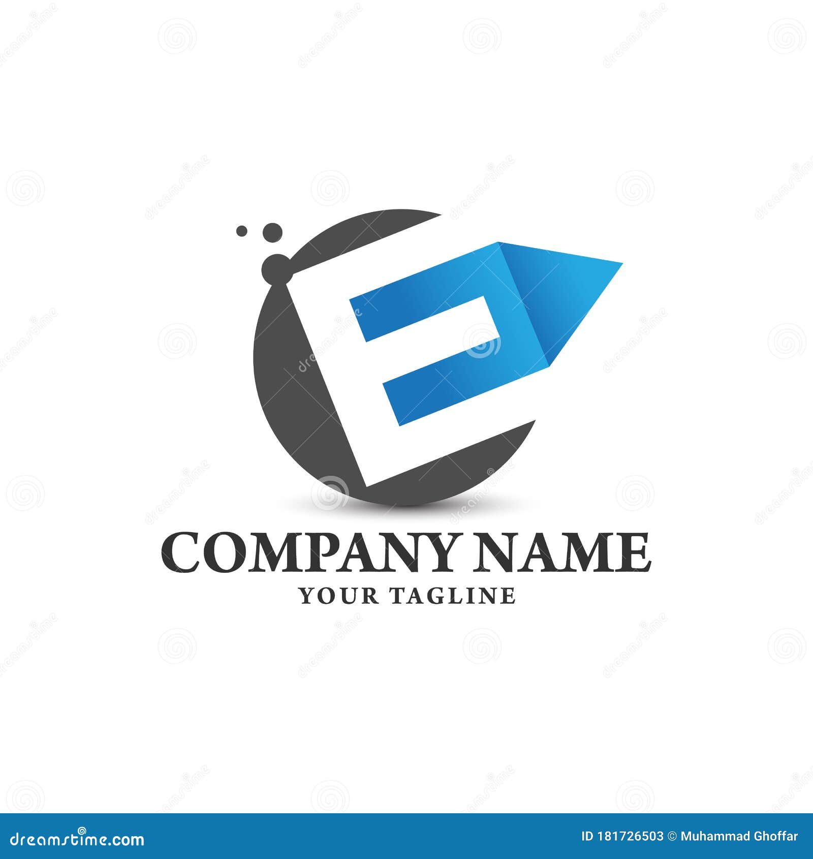 Abstract Letter E Logo , Free Vector. Initial E Technologhy Logo Design ...