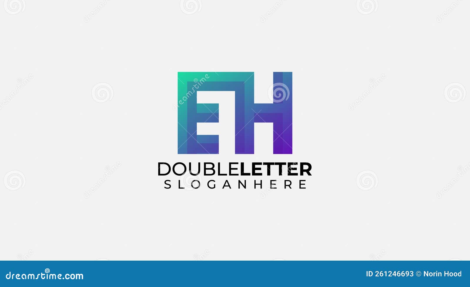 Abstract Letter EH Logo Design Vector Template Stock Vector ...