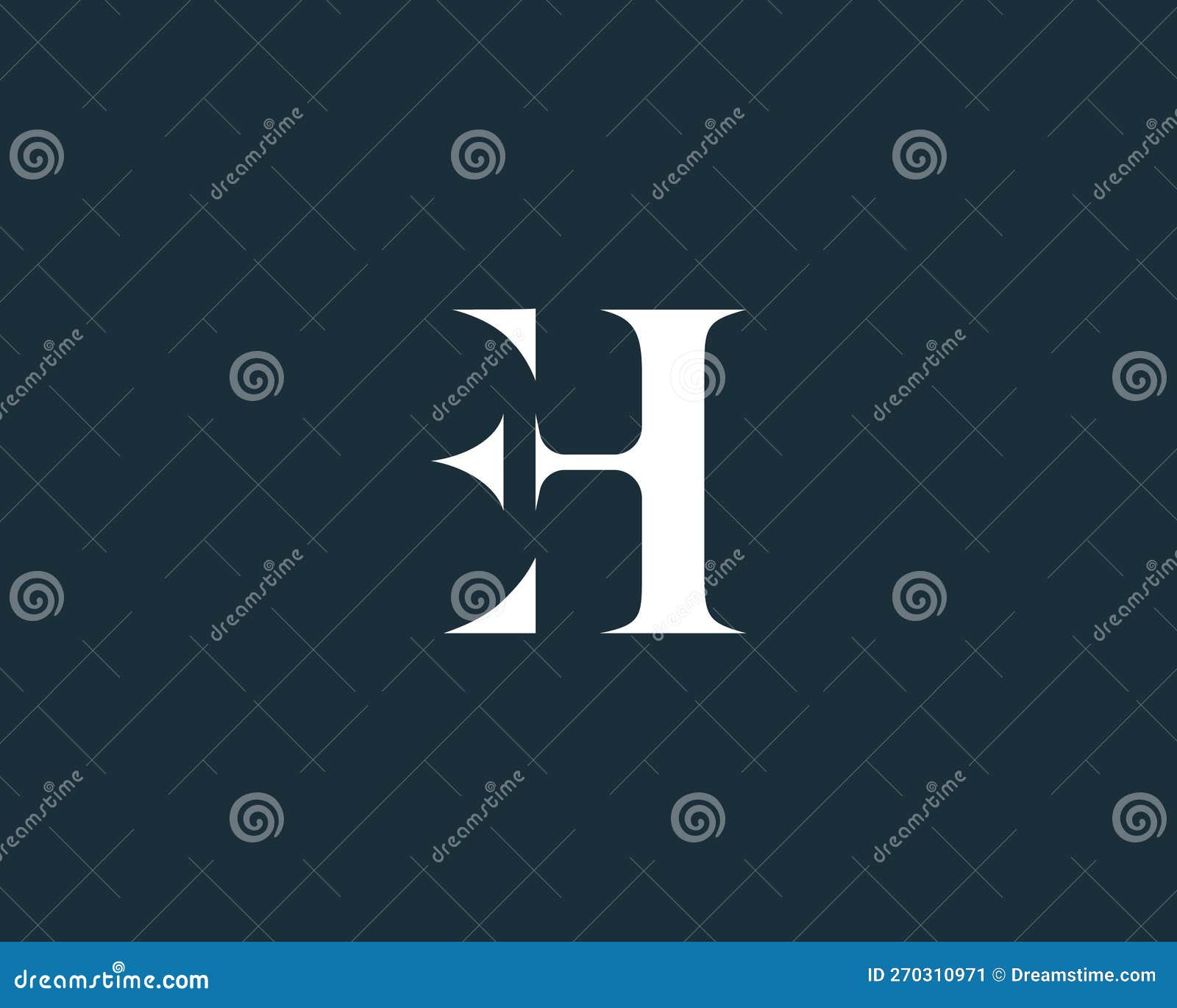 Abstract Letter EH Unique Logo Design Concept. Stock Vector ...