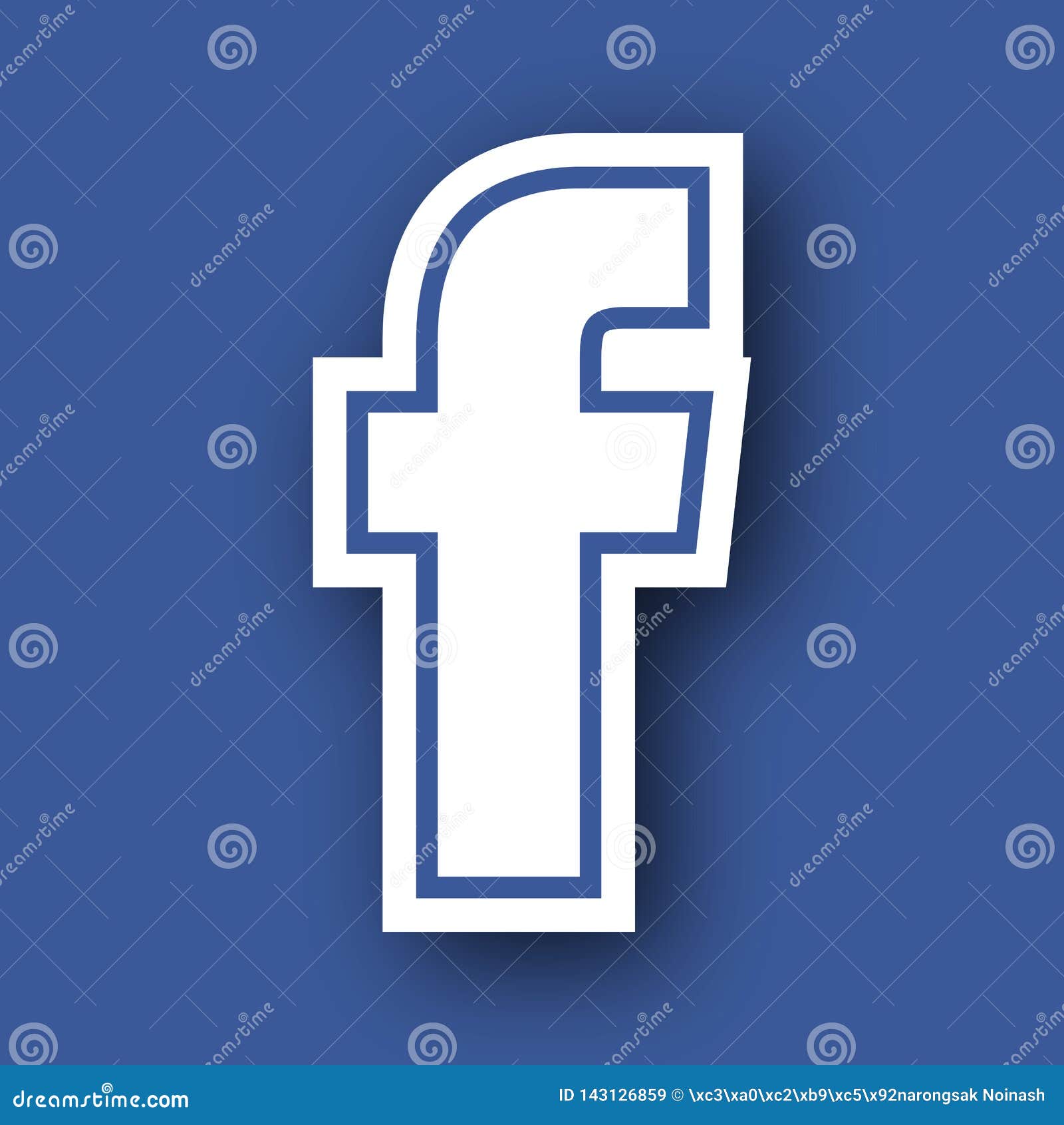 Abstract Letter F Lowercase, Text Minimal Blue Editorial Stock Image ...