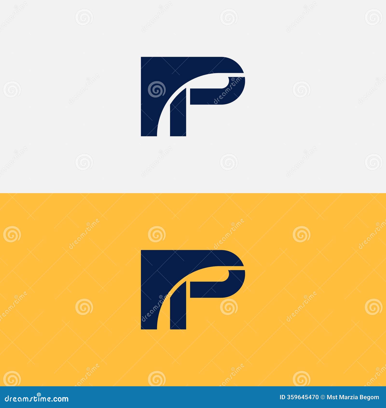 Abstract Letter FP PF Logo. Flat Vector Logo Design Template Element ...