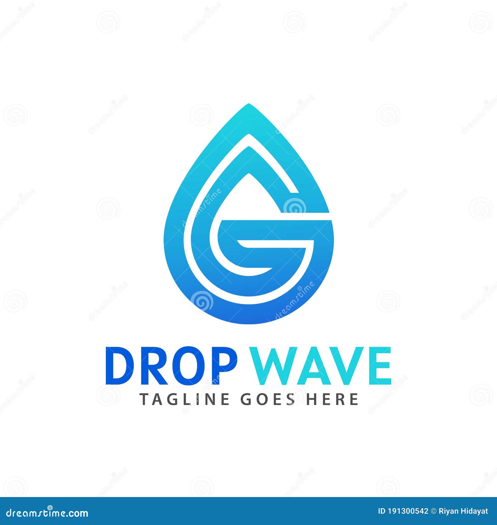 Abstract Letter G Water Drop Logos Design Vector Illustration Template ...