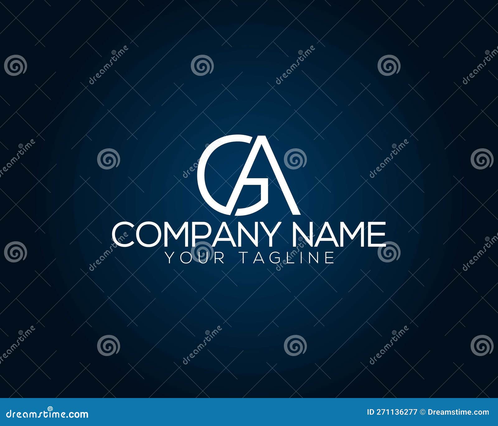 Abstract Letter GA Unique Logo Design Concept. Stock Vector ...