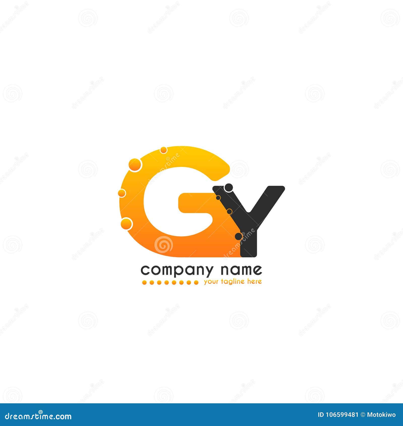 Abstract Letter GY Logo Design Idea. Stock Vector - Illustration of ...