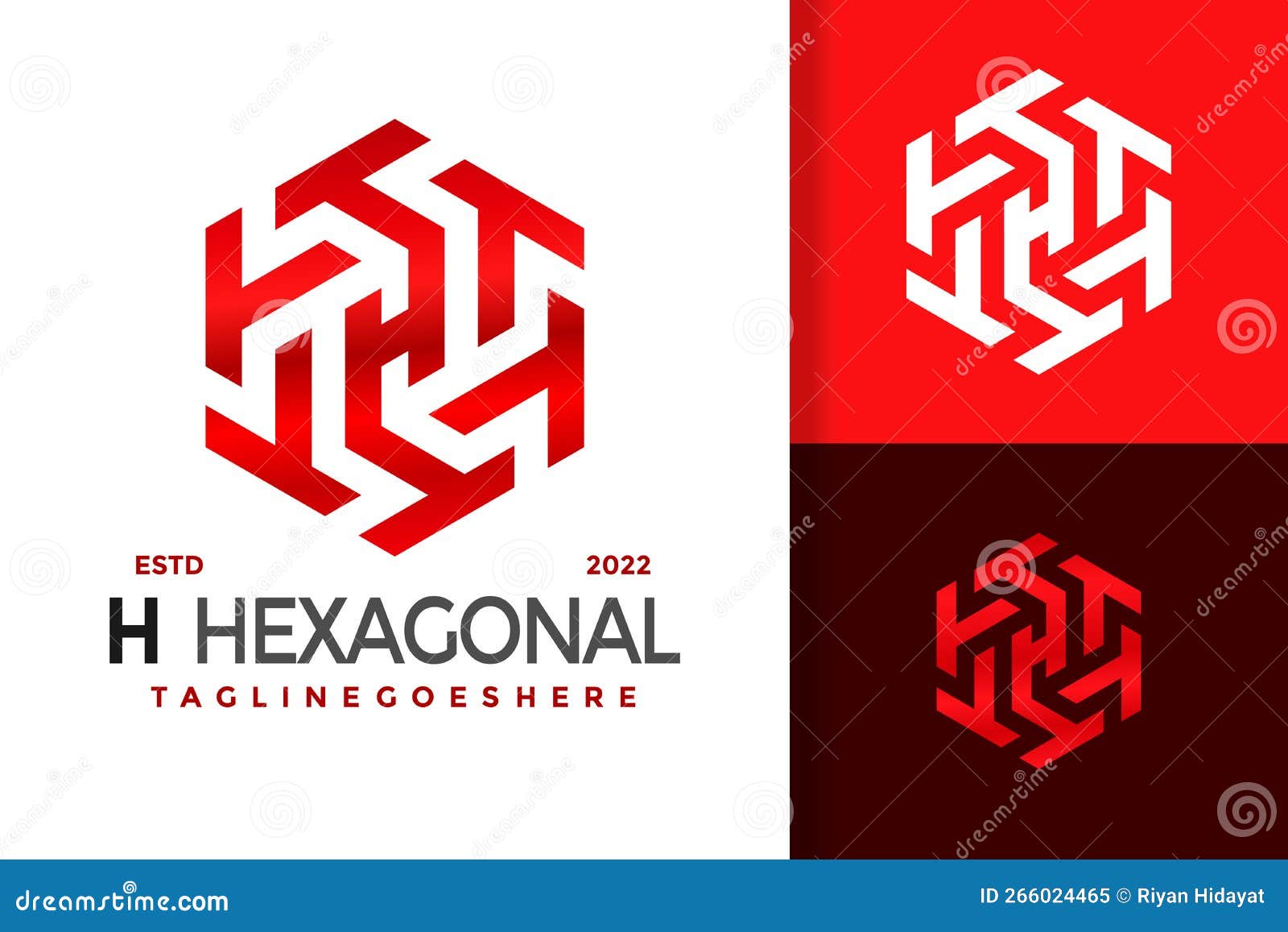 Abstract Letter H Hexagon Logo Logos Design Element Stock Vector ...