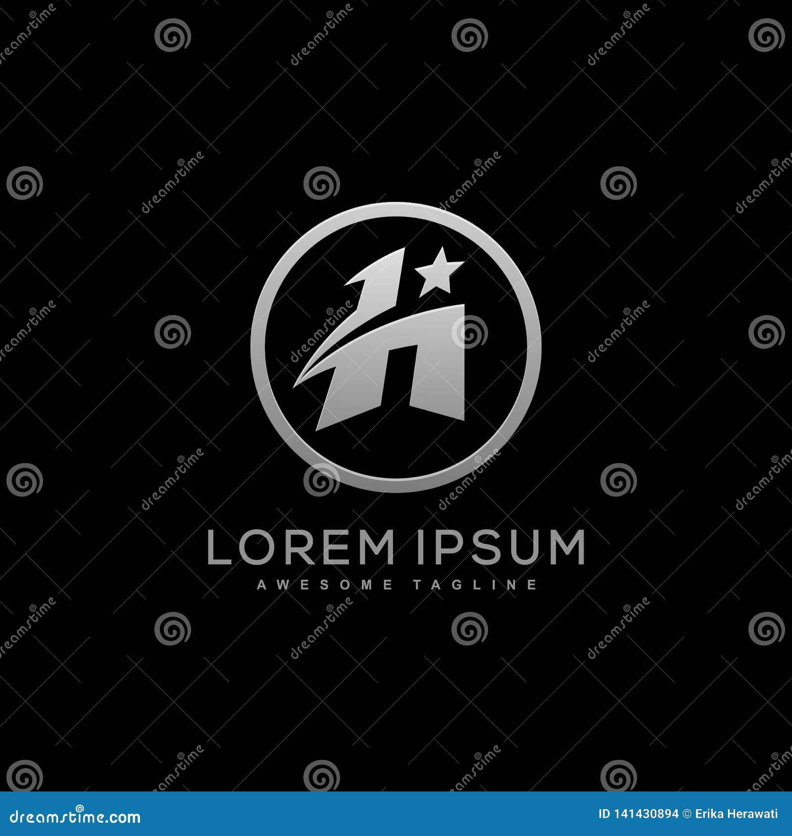 Abstract Letter H Illustration Vector Design Template Stock Vector ...