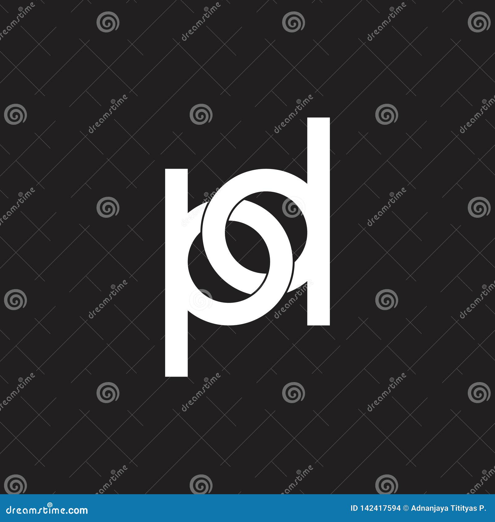 Abstract Letter Hd Linked Logo Vector Stock Vector - Illustration of ...