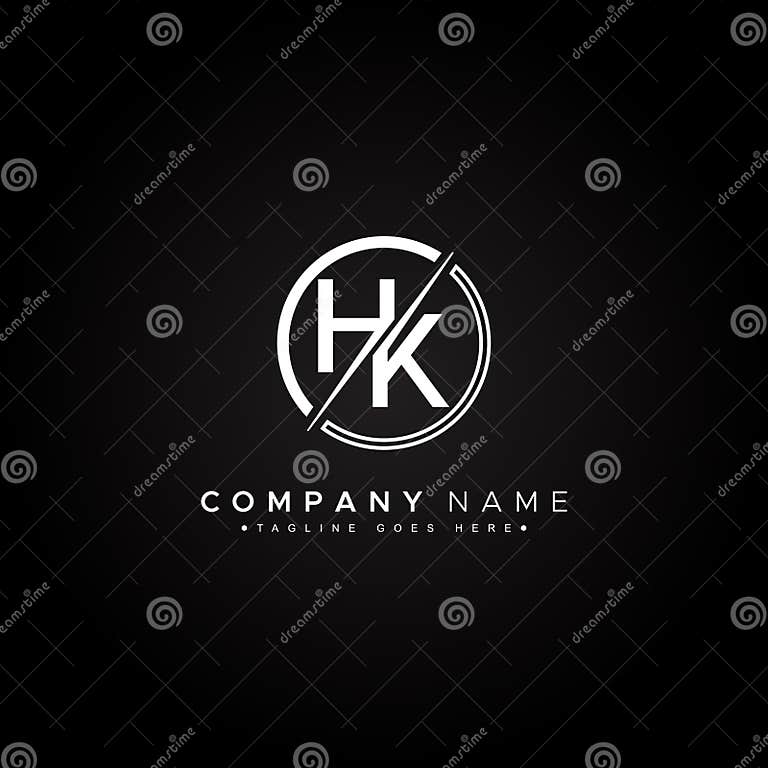 Abstract Letter HK Logo - Initial Monogram Template for Alphabet H and ...