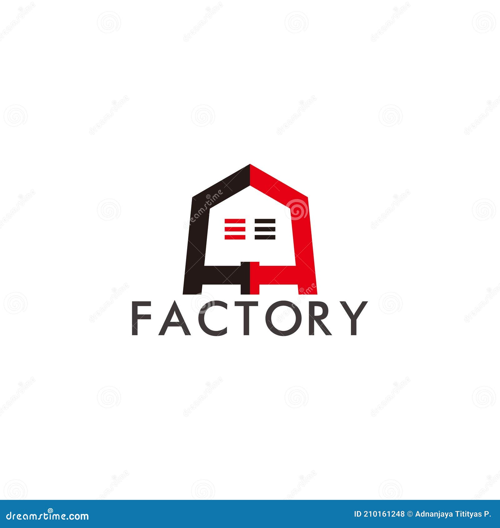 Abstract Letter Home Factory Shape Symbol Logo Vector Stock Vector ...
