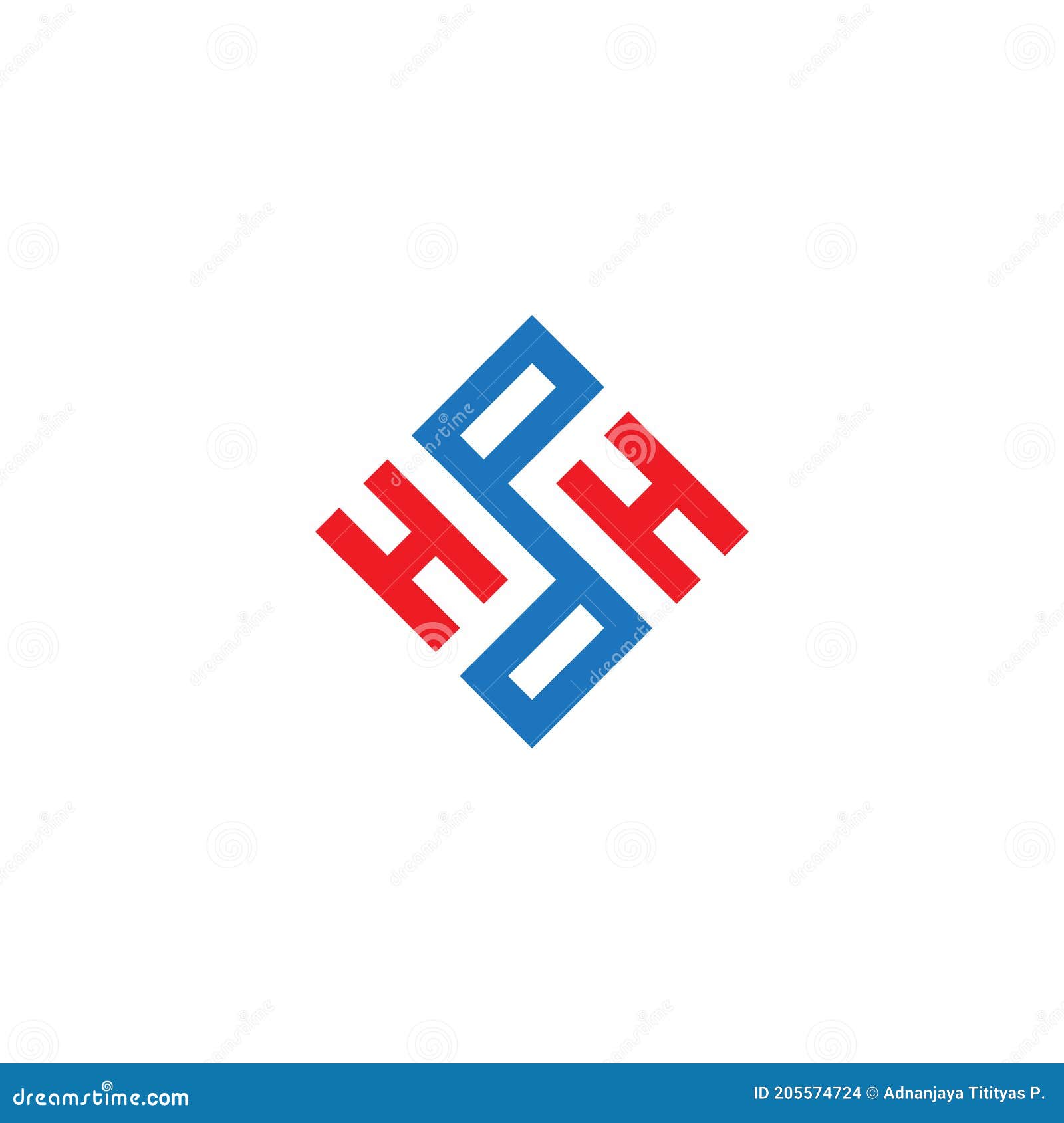 Abstract Letter Hp Geometric Line Square Logo Vector Stock Vector ...