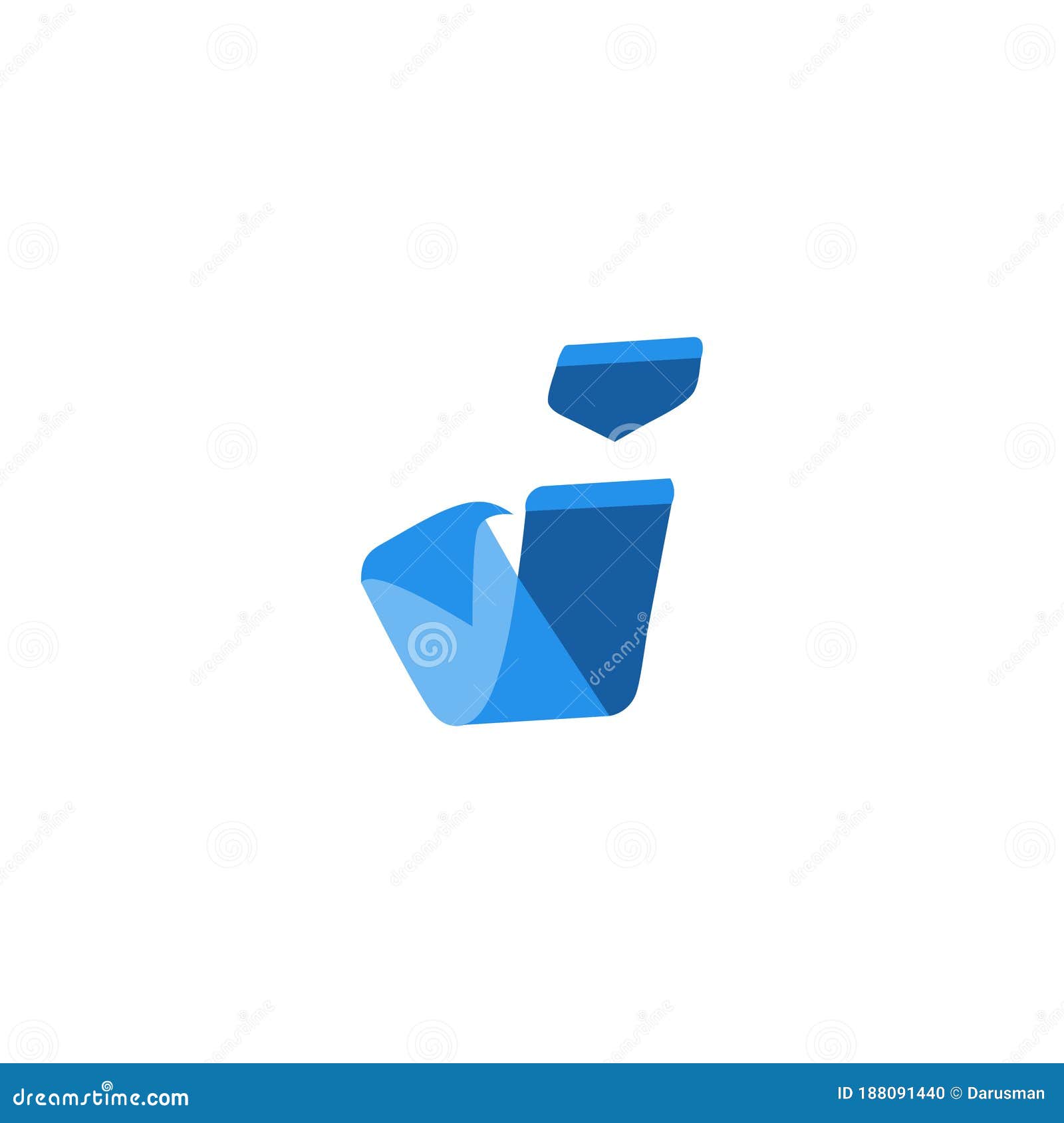 Abstract letter i logo stock vector. Illustration of brand - 188091440