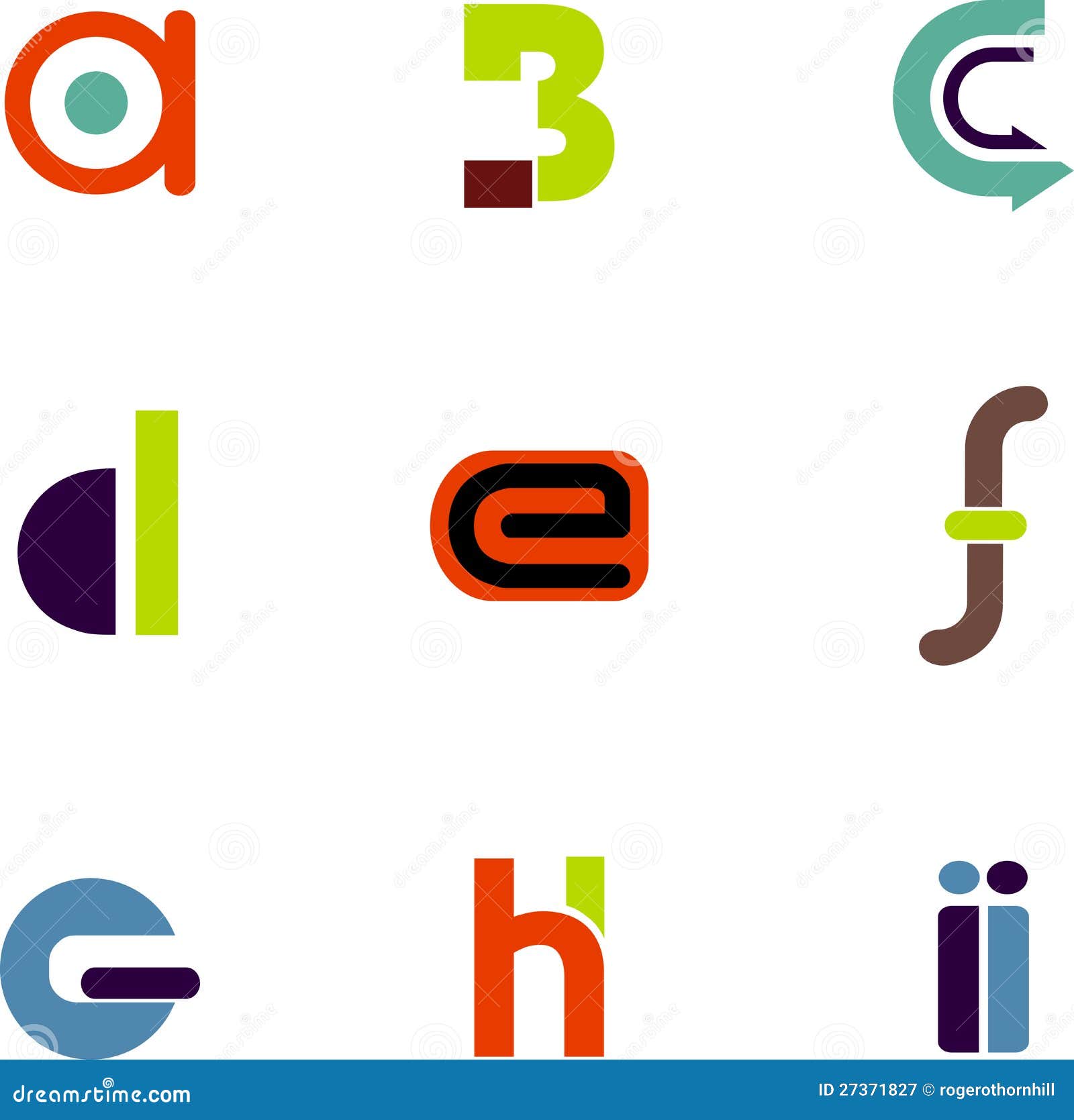 Abstract letter icons stock vector. Illustration of corporate - 27371827