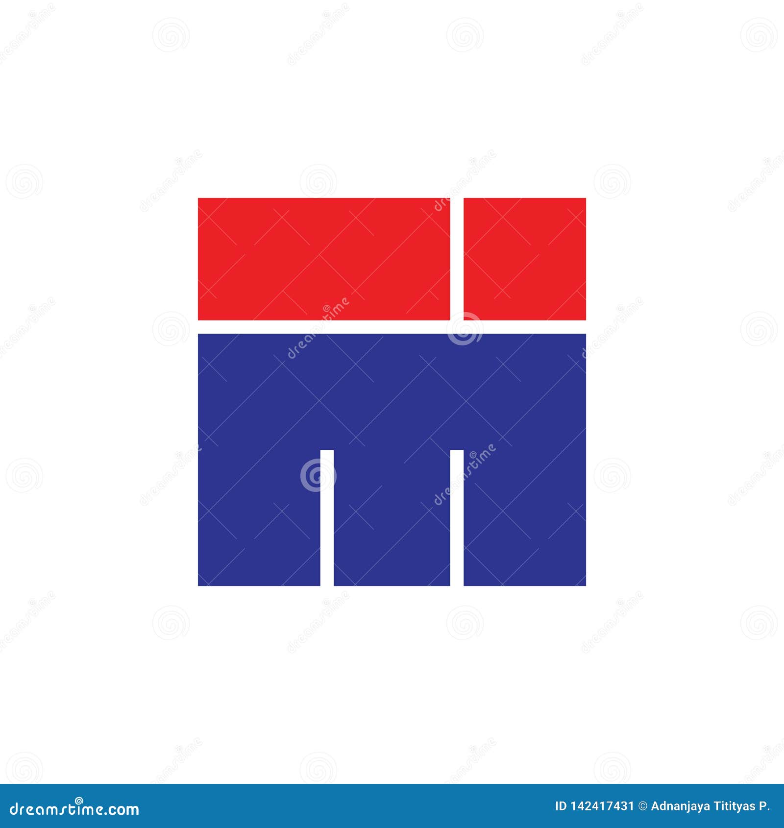 Abstract Letter Im Square Geometric Simple Logo Stock Vector ...