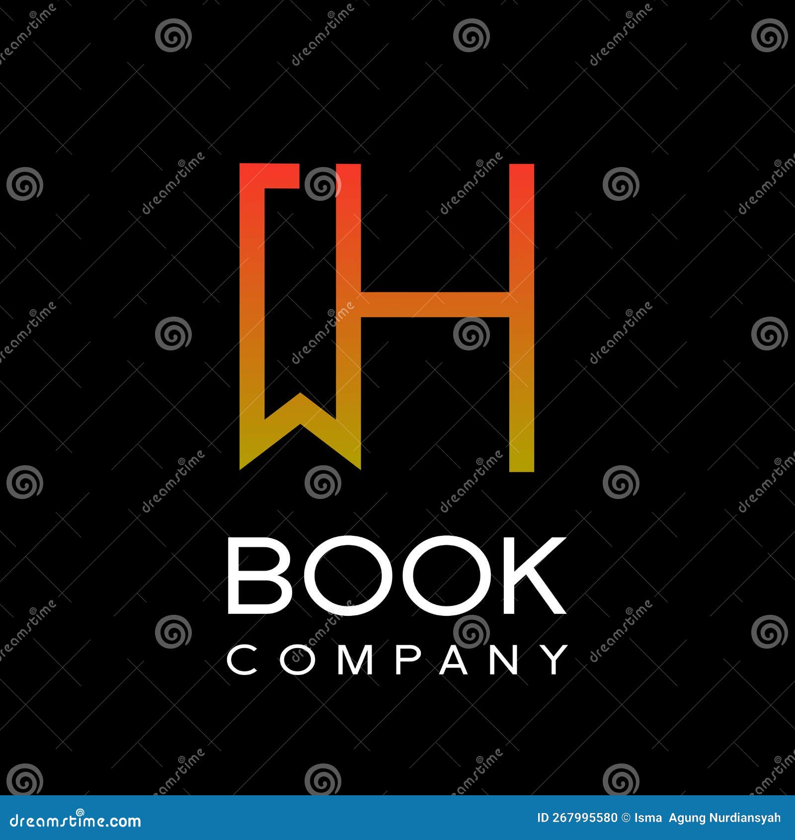 Abstract Letter Initial H Book Mark Logo Design Template. Modern Vector ...