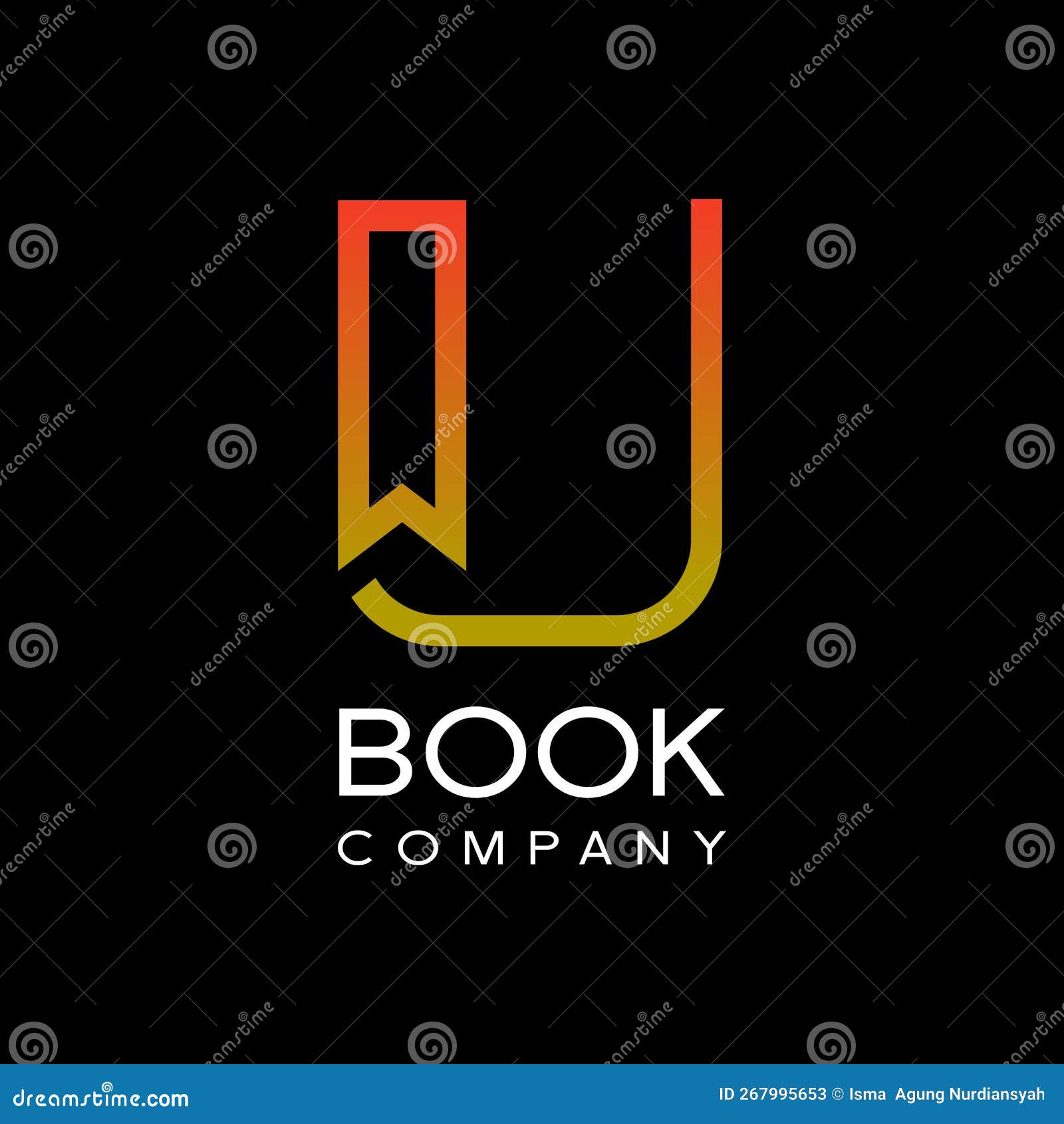 Abstract Letter Initial U Book Mark Logo Design Template. Modern Vector ...