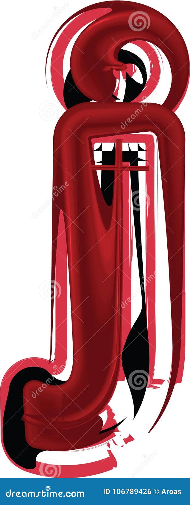 Abstract Letter j stock vector. Illustration of alphabet - 106789426