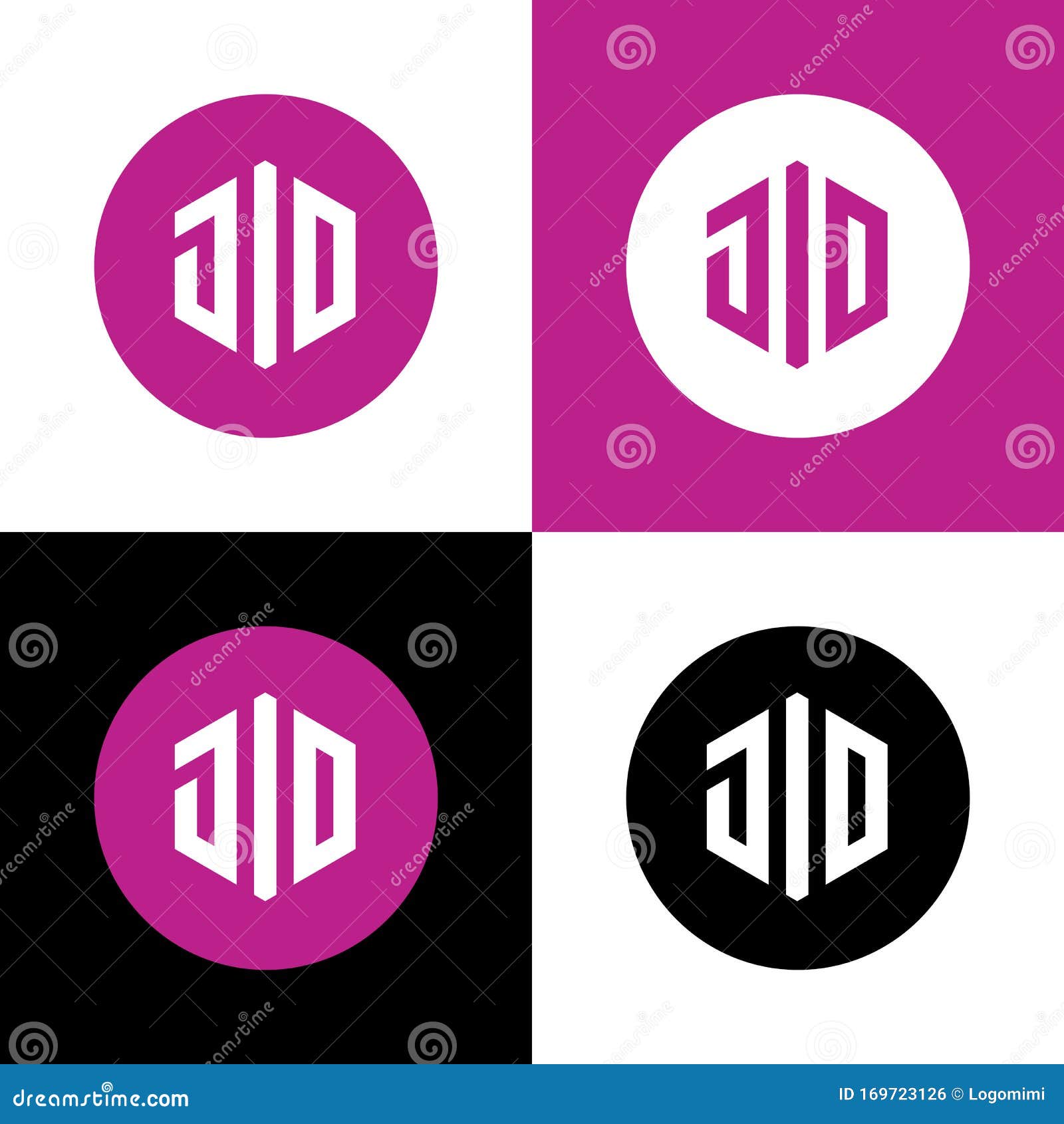 Abstract Letter JID Logo Design Template Elements - Vector Stock Vector ...