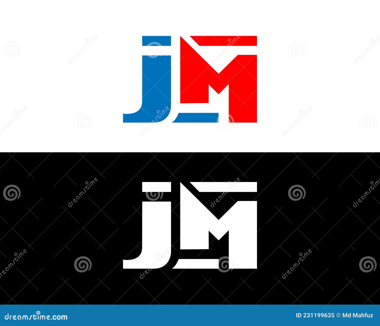 Abstract Letter JM Logo and Icon Design Stock Vector - Illustration of ...