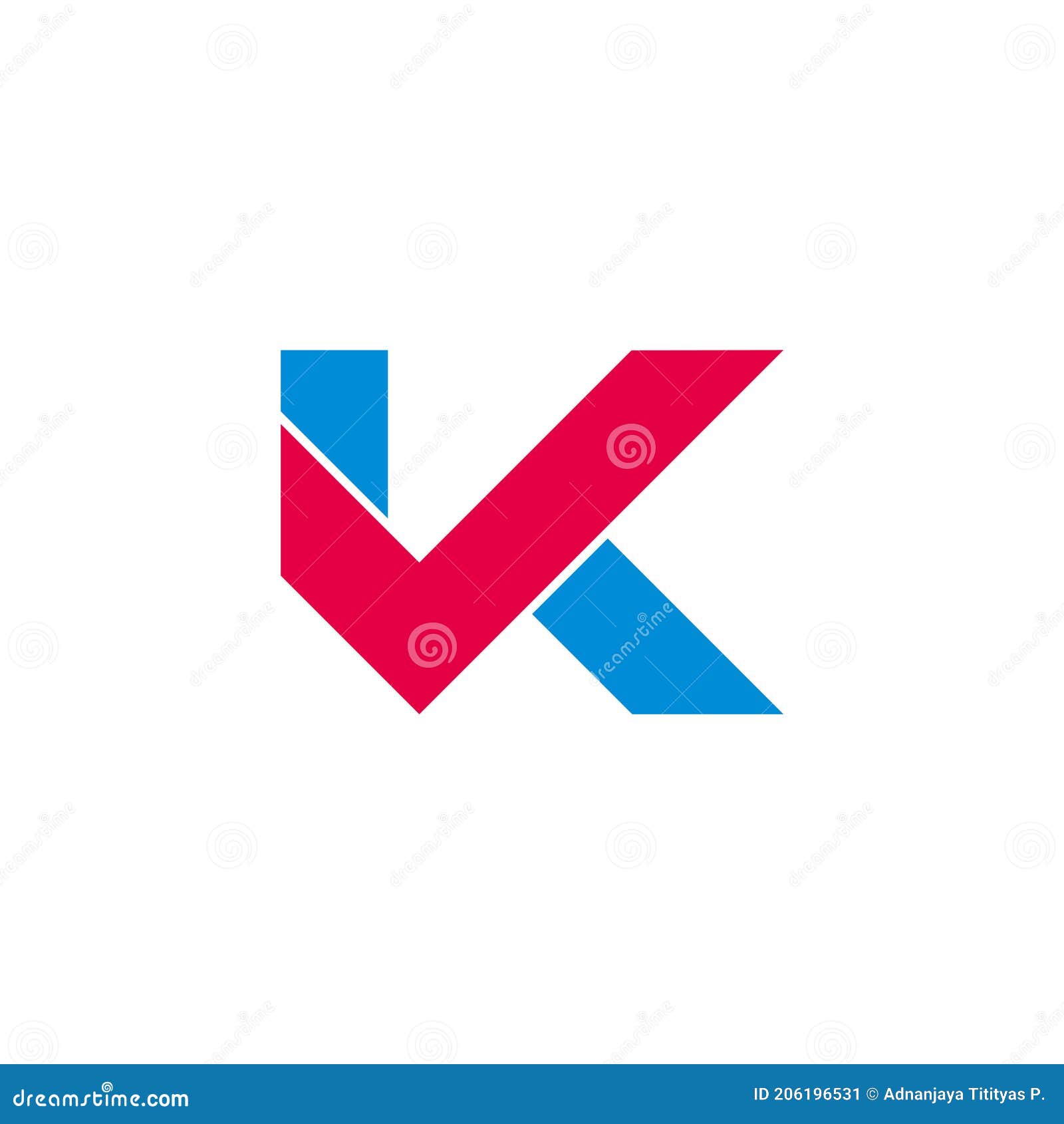 Abstract Letter K Check Mark Symbol Logo Vector Stock Vector ...