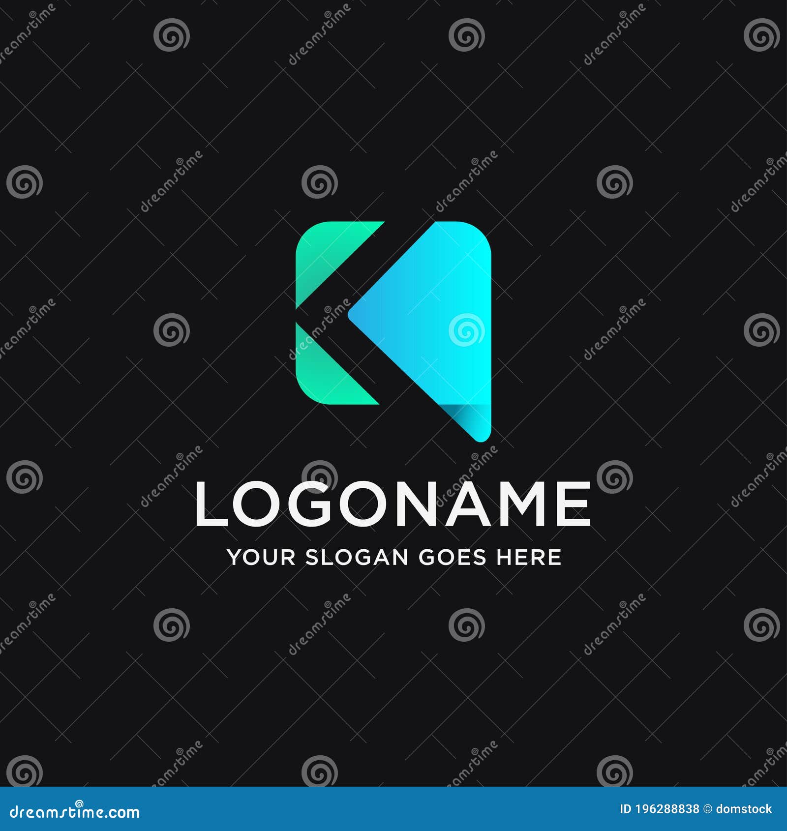 Abstract Letter K Link Digital Technology Logo Icon Vector Stock Vector ...