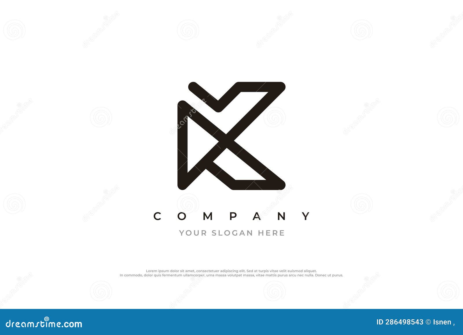Abstract Letter K Monogram Logo Design Stock Illustration ...