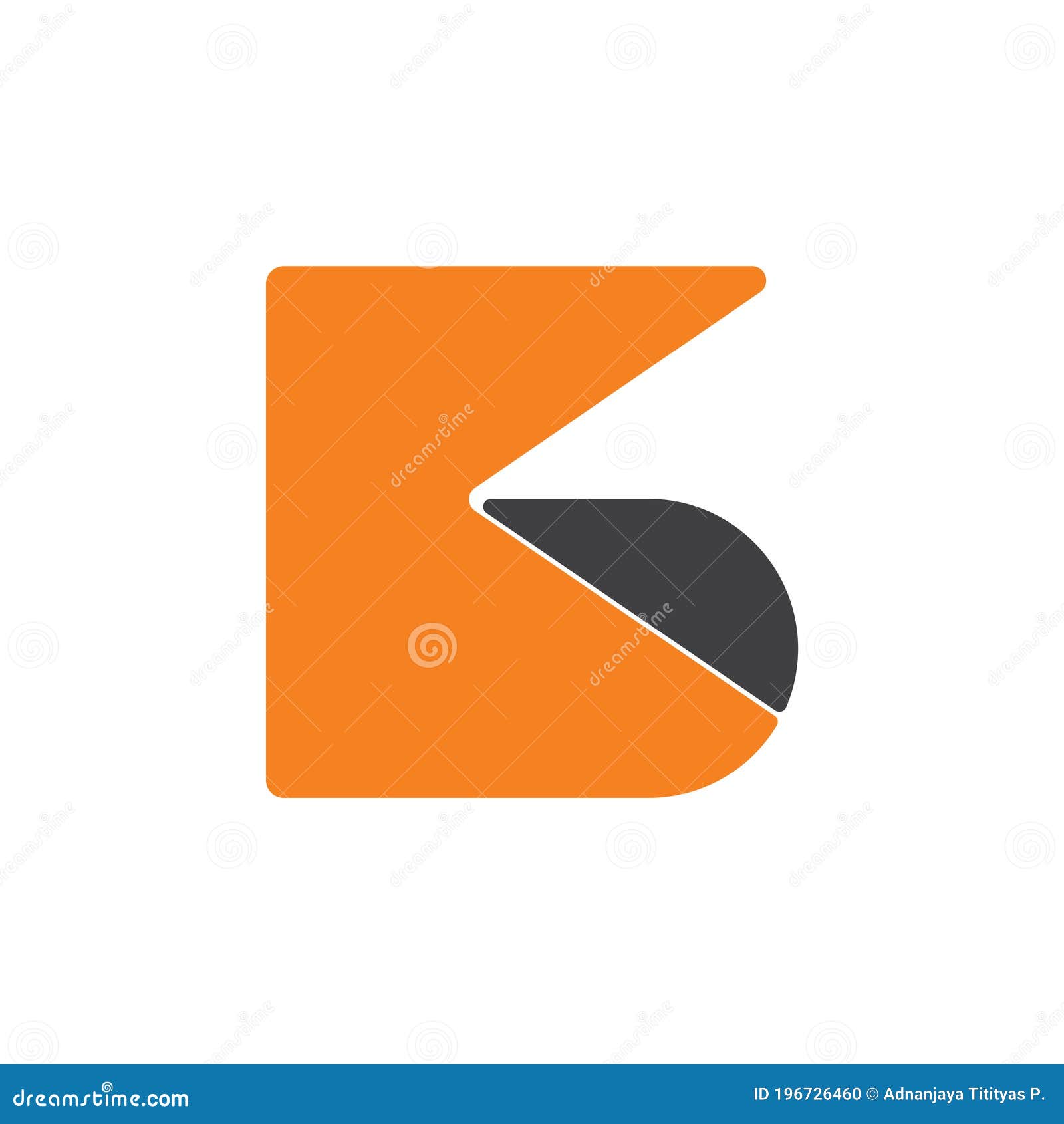 Abstract Letter Kb Simple Geometric Logo Vector Stock Vector ...