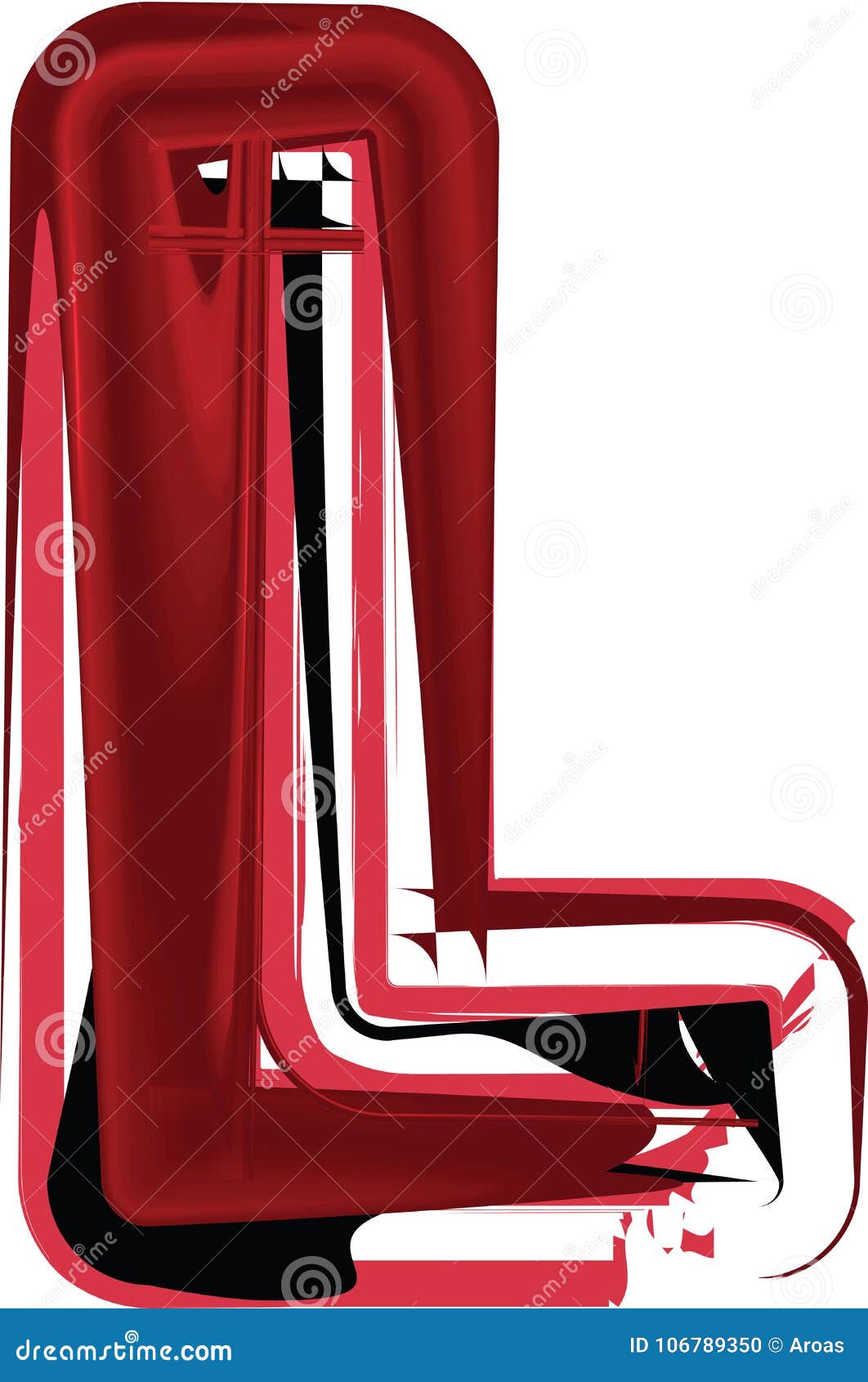 Abstract Letter L stock vector. Illustration of doodle - 106789350