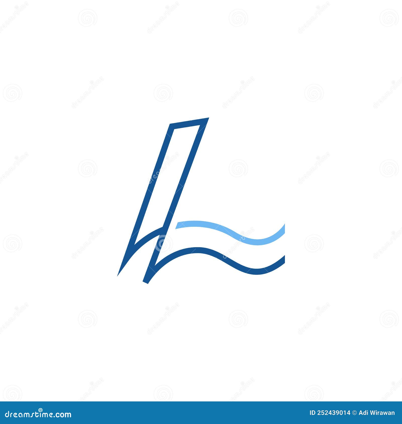 Abstract Letter L Line Art Logo Vector Illustration | CartoonDealer.com ...