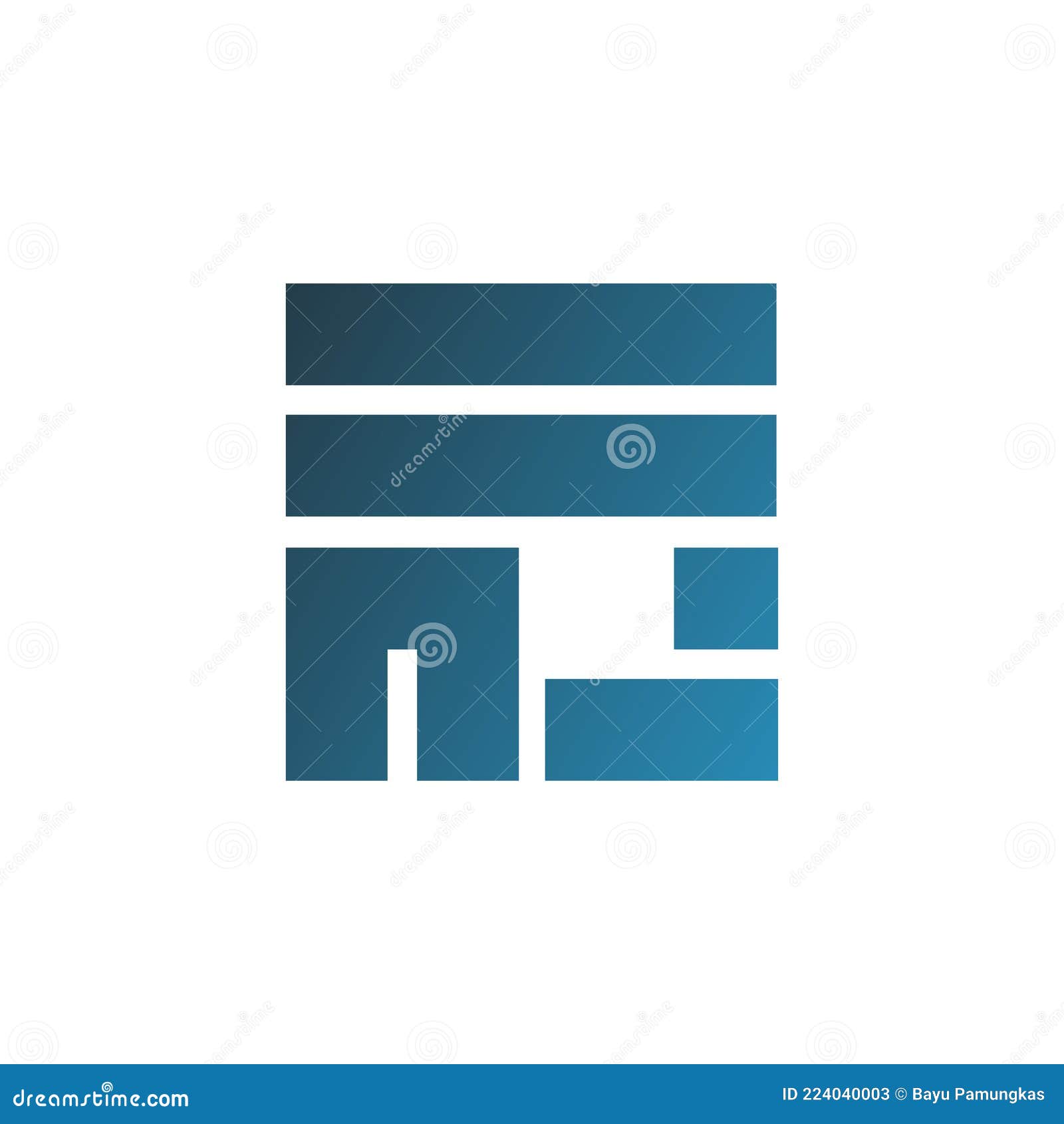 Abstract Letter Logo Element. Square Letter Logo Template Stock Vector ...