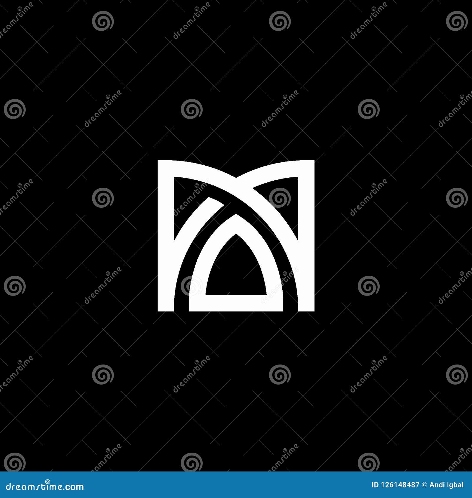 Minimalist M Initial Logo Design Concept Stock Vector - Illustration of ...