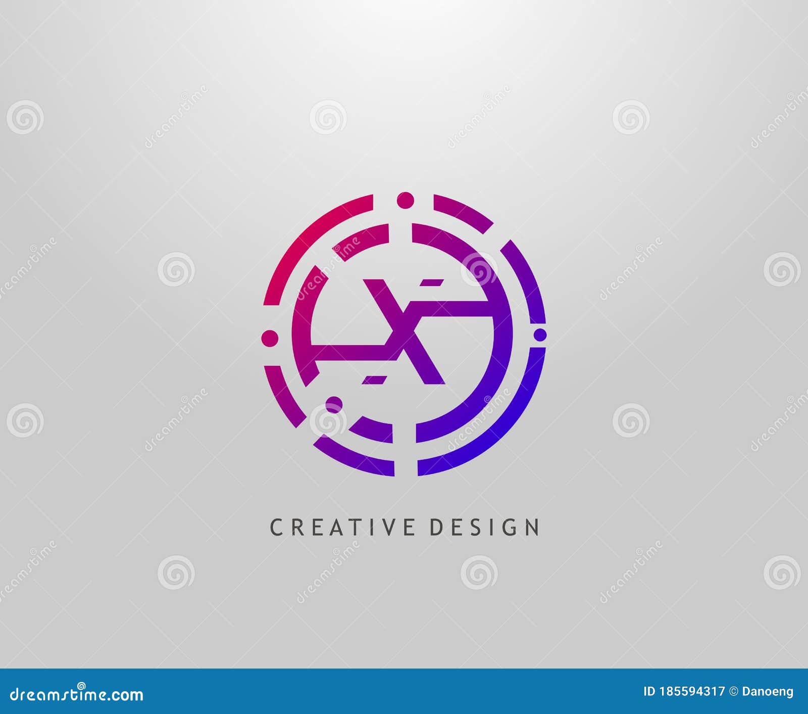 Abstract X Letter Logo. Modern Circle Network Technology Logo Design ...