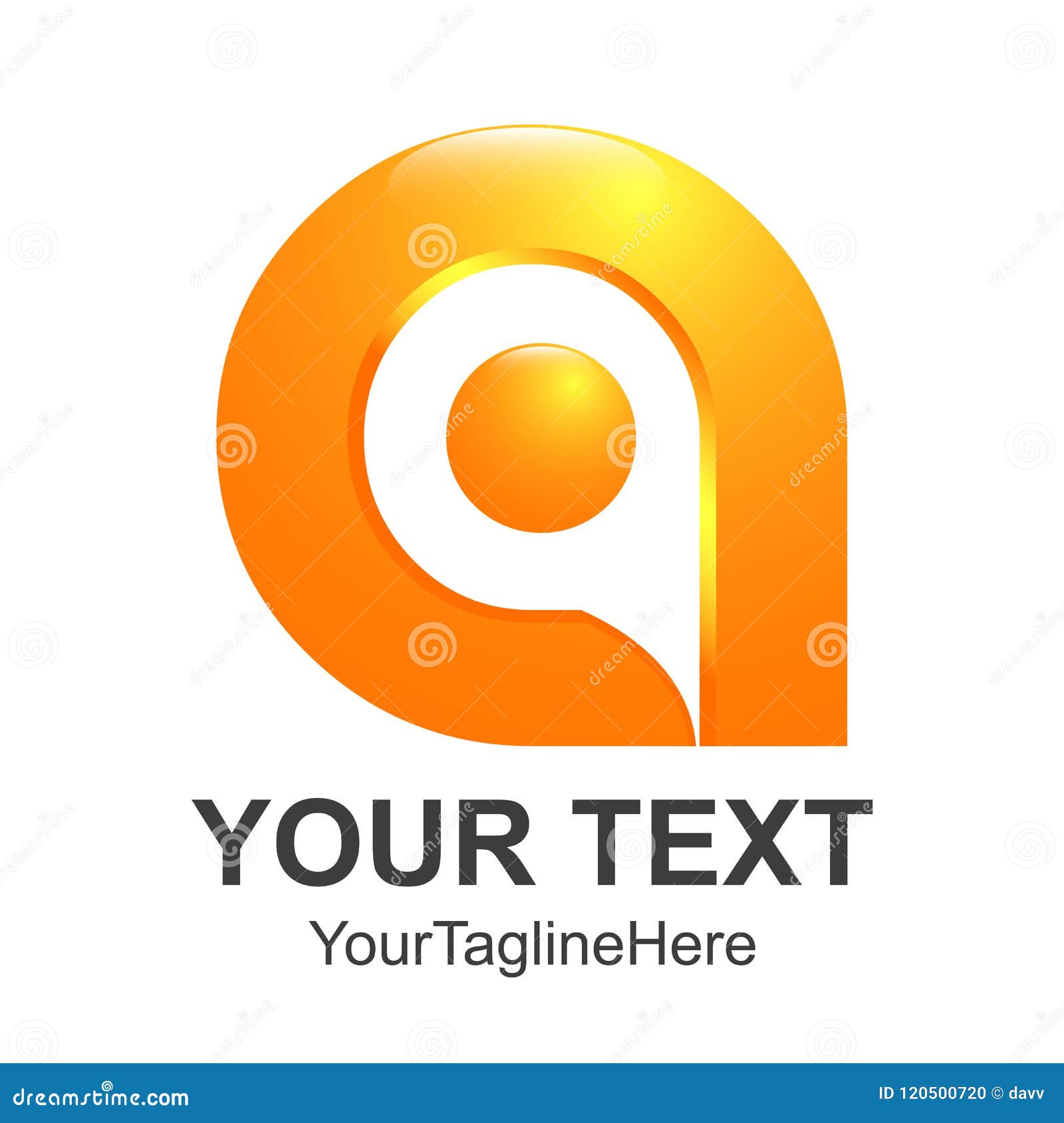 Abstract Letter a Logo Orange Color Design Template Elements. Ab Stock ...
